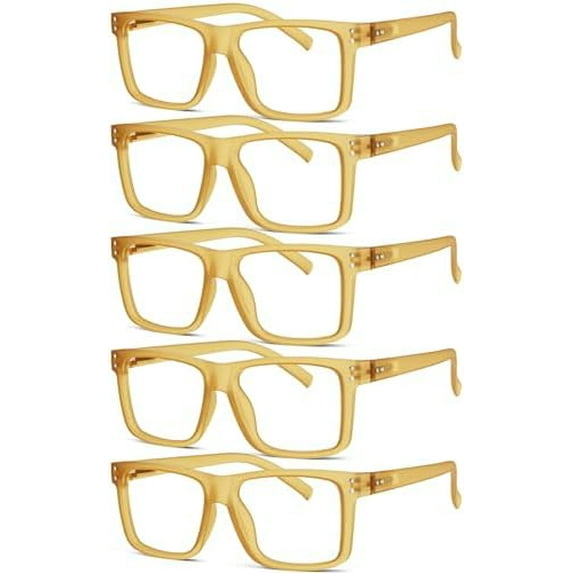 5-pack Oversized Reading Glasses Square Large Frame Readers for Men and ...