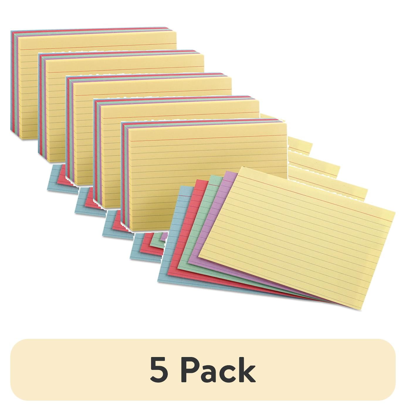 (5 pack) Oxford Rainbow Ruled Index Cards, 3 x 5 Inches, Assorted ...