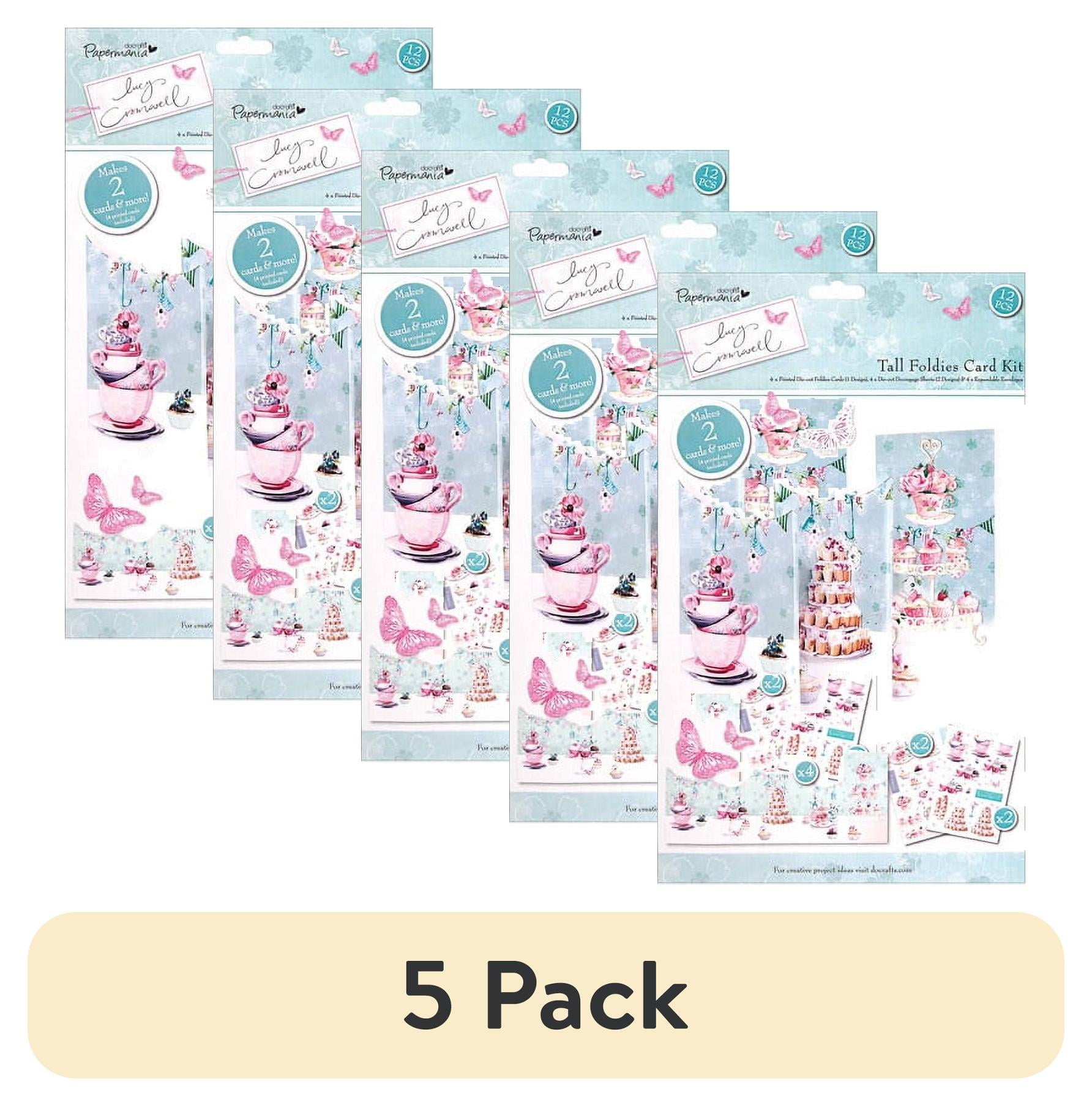 (5 pack) Papermania Lucy Cromwell Tall Foldies Card Kit - Walmart.com