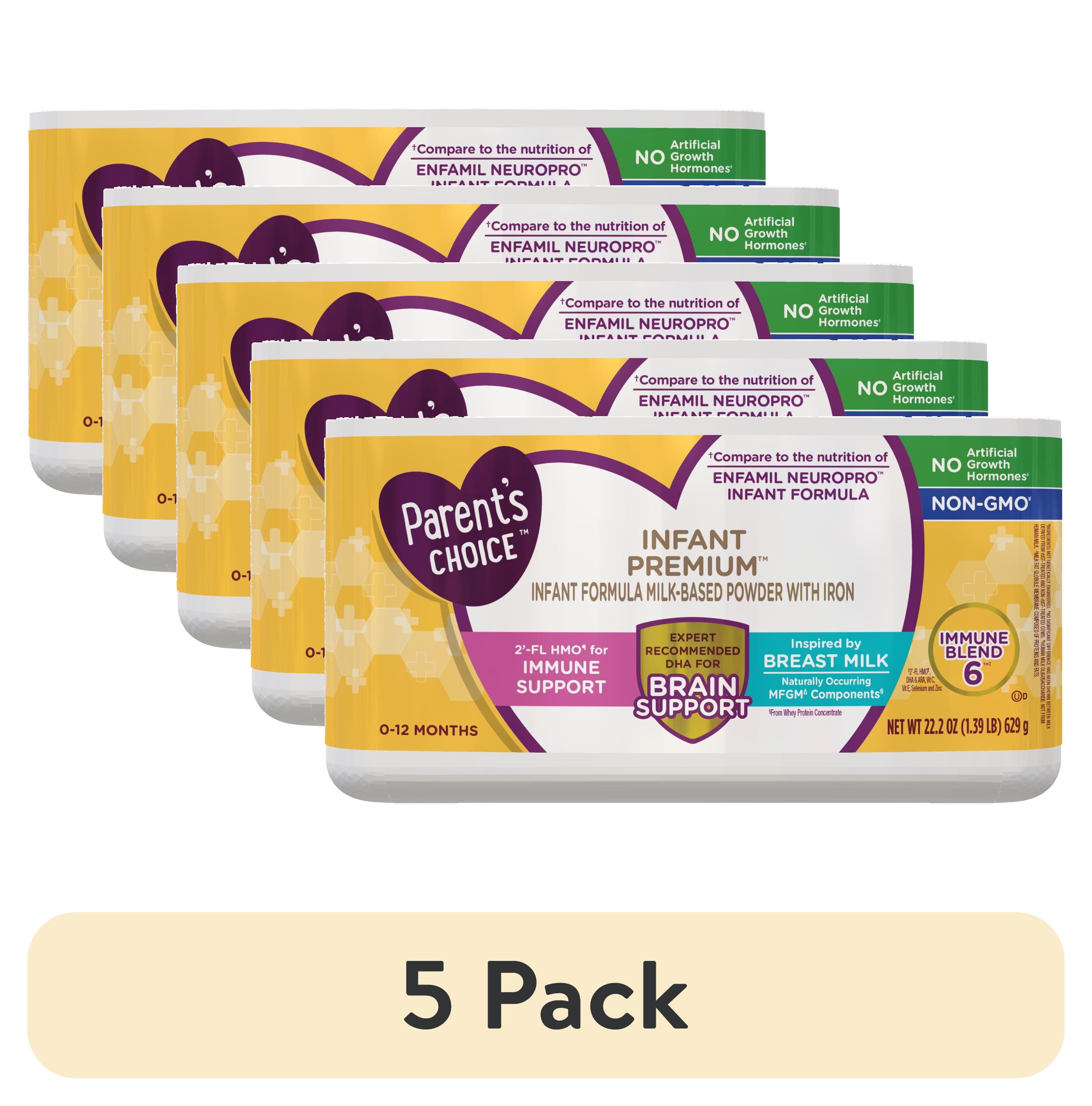 (5 pack) Parent's Choice Infant Premium Baby Formula Milk-Based Powder ...