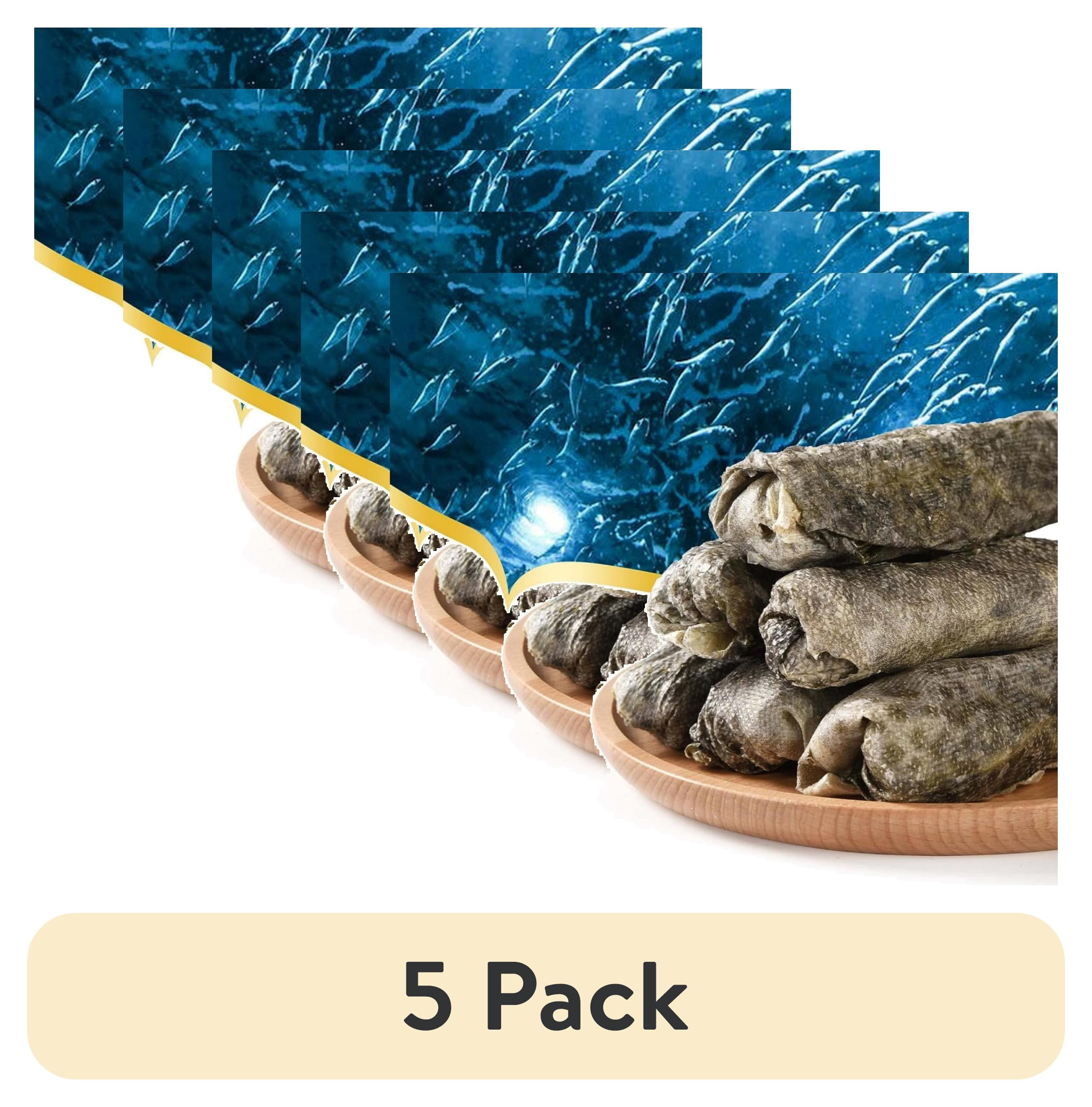 (5 pack) Pawmate Natural Cod Skin Sticks Dog Treats, Premium Cod Skin ...