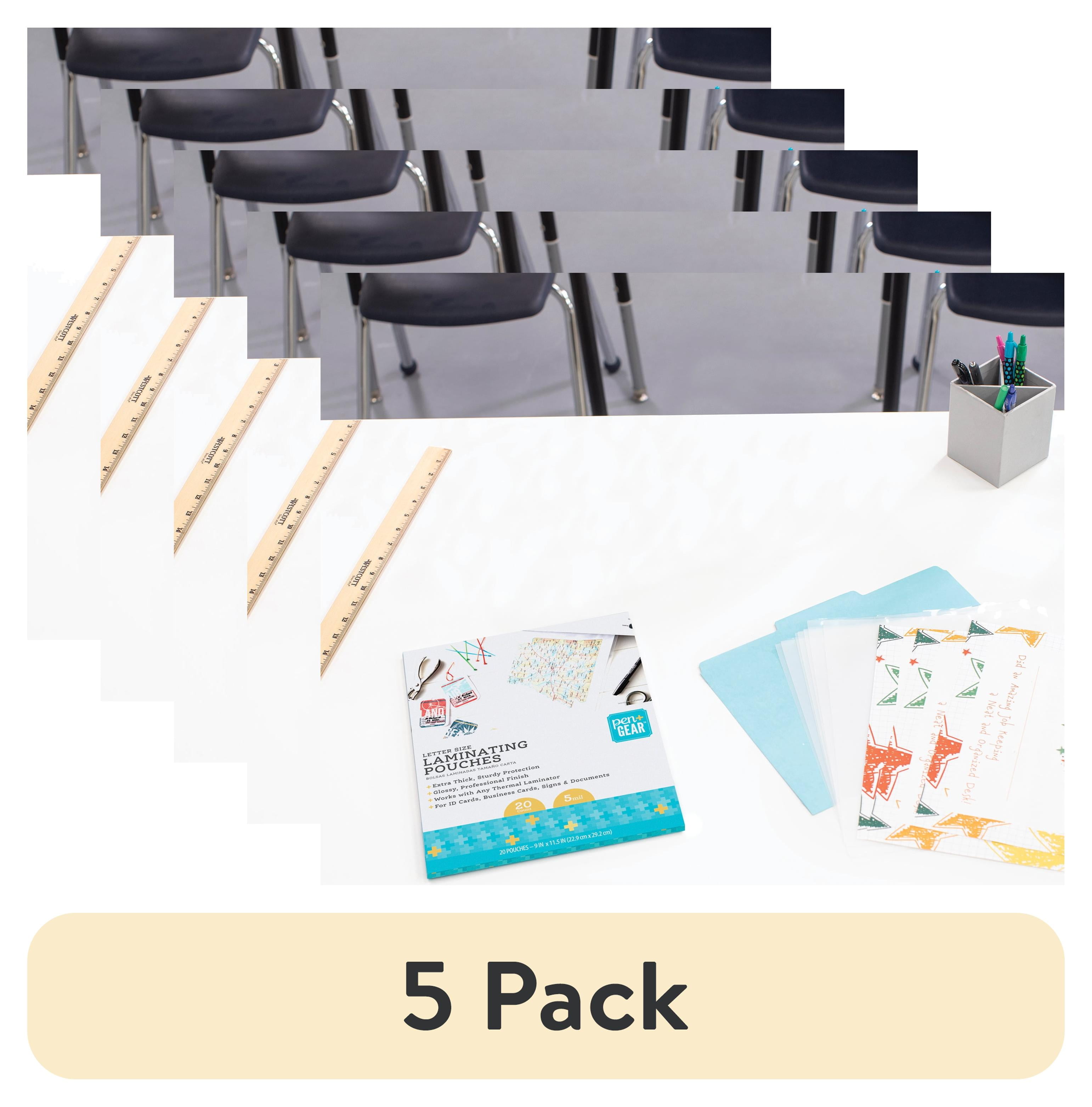 (5 pack) Pen + Gear 20pk Self Adhesive Laminator Pouches, 3mil ...
