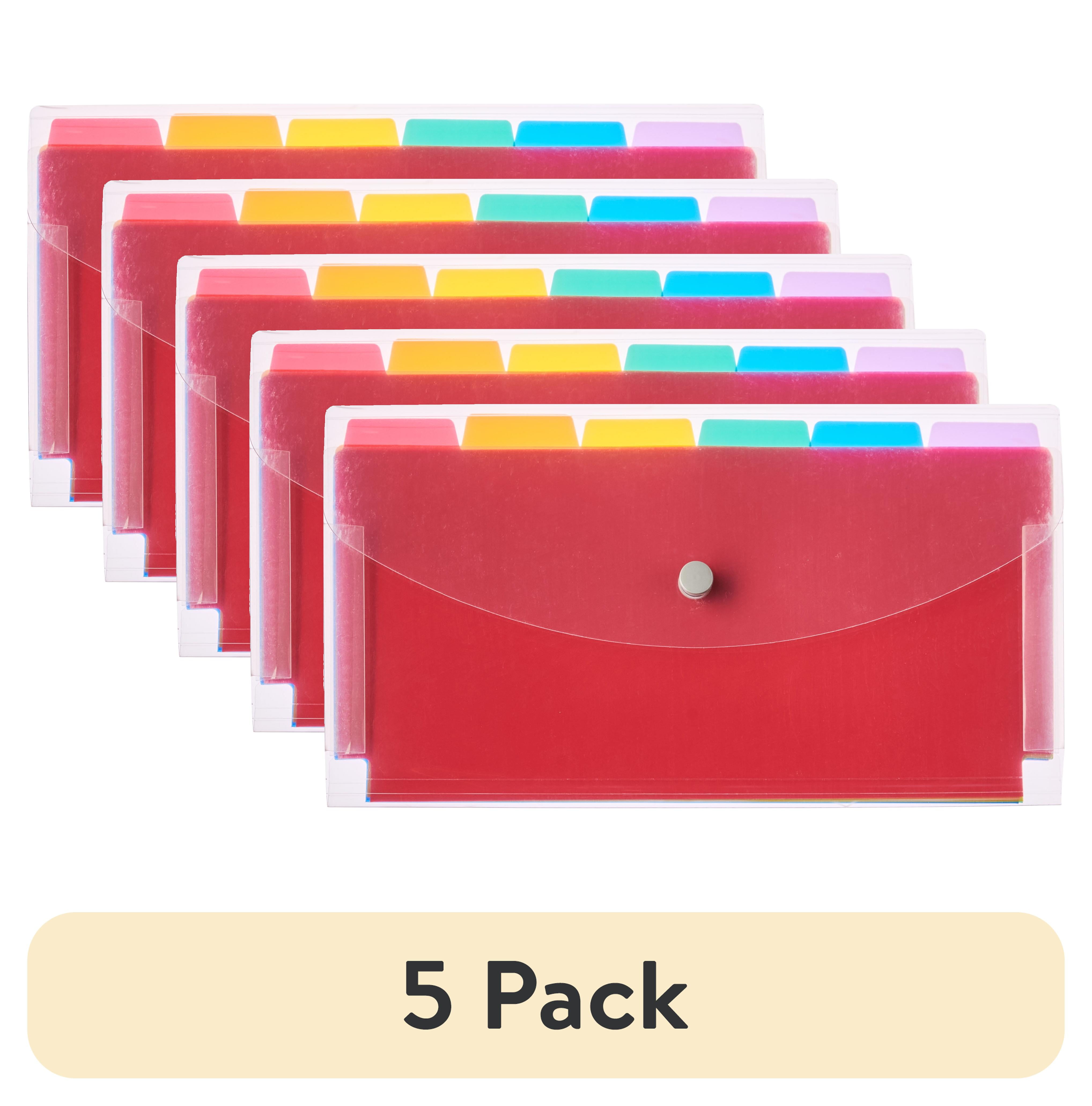 (5 pack) Pen+Gear Coupon Size 7 Pocket Expanding File, Clear with ...