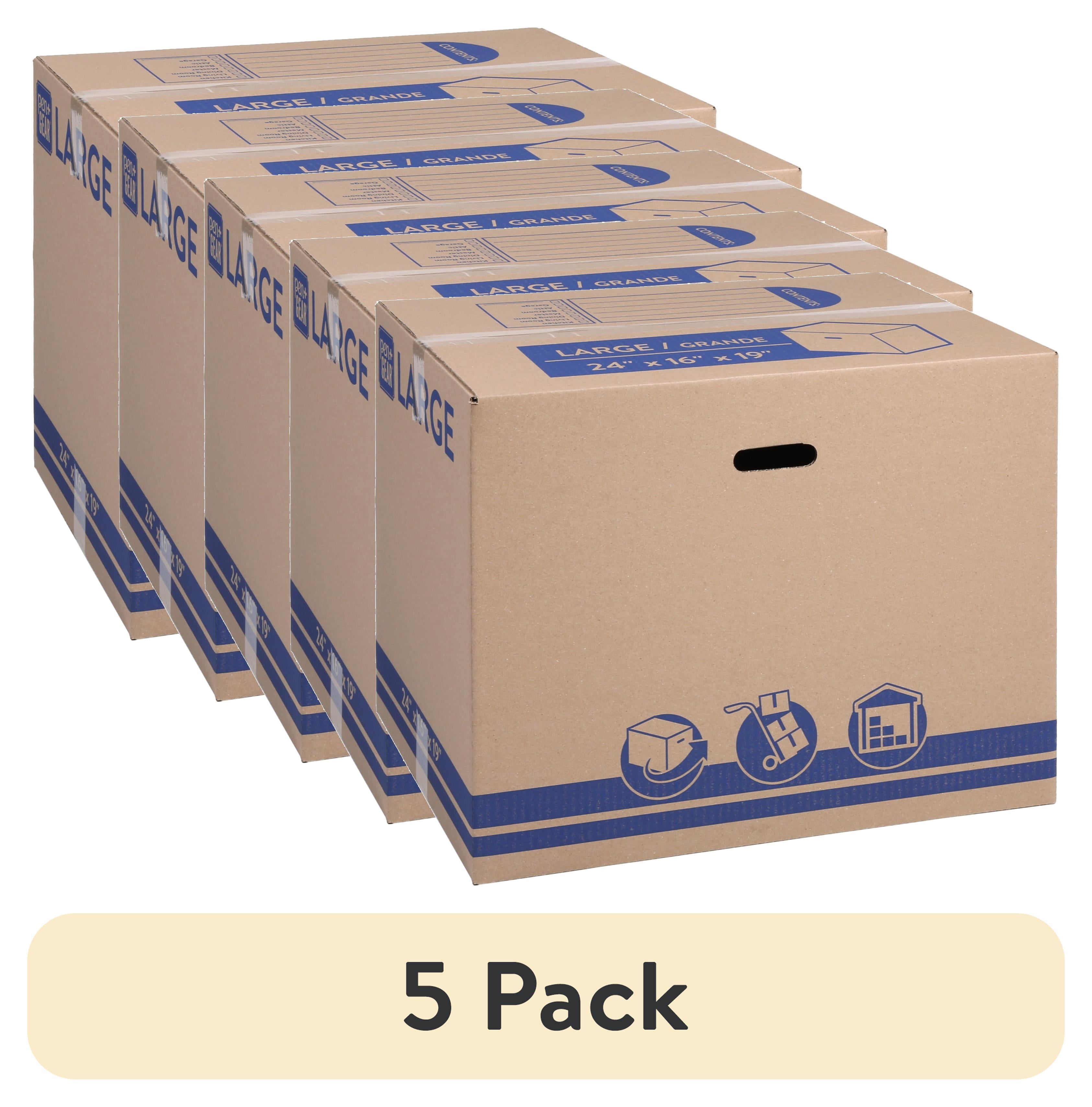 (5 pack) Pen+Gear Large Moving Boxes, 24L x 16W x 19H, Kraft - Walmart.com