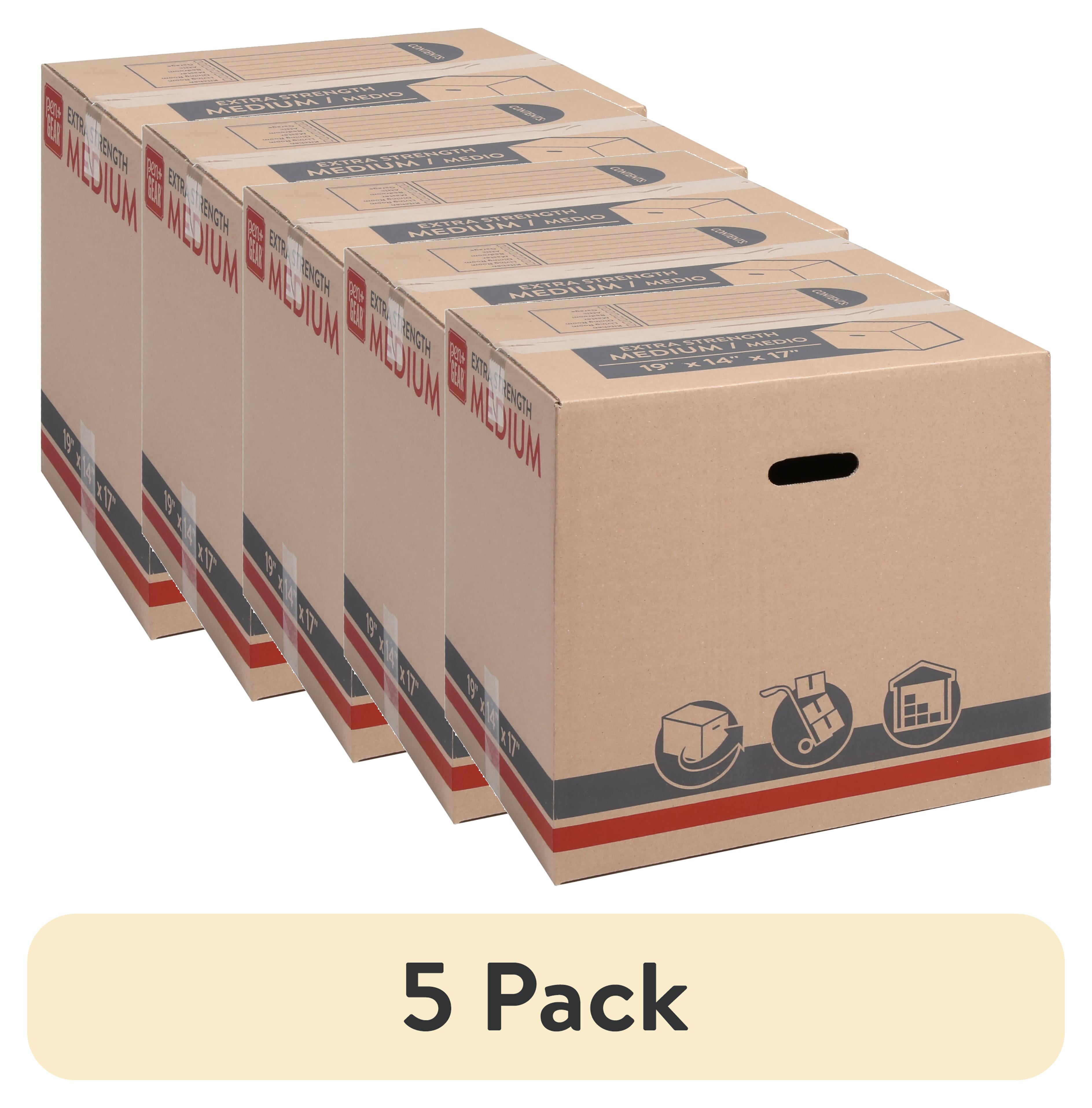 (5 pack) Pen + Gear Medium Extra Strength Moving Boxes, 19L x 14W x 17H ...