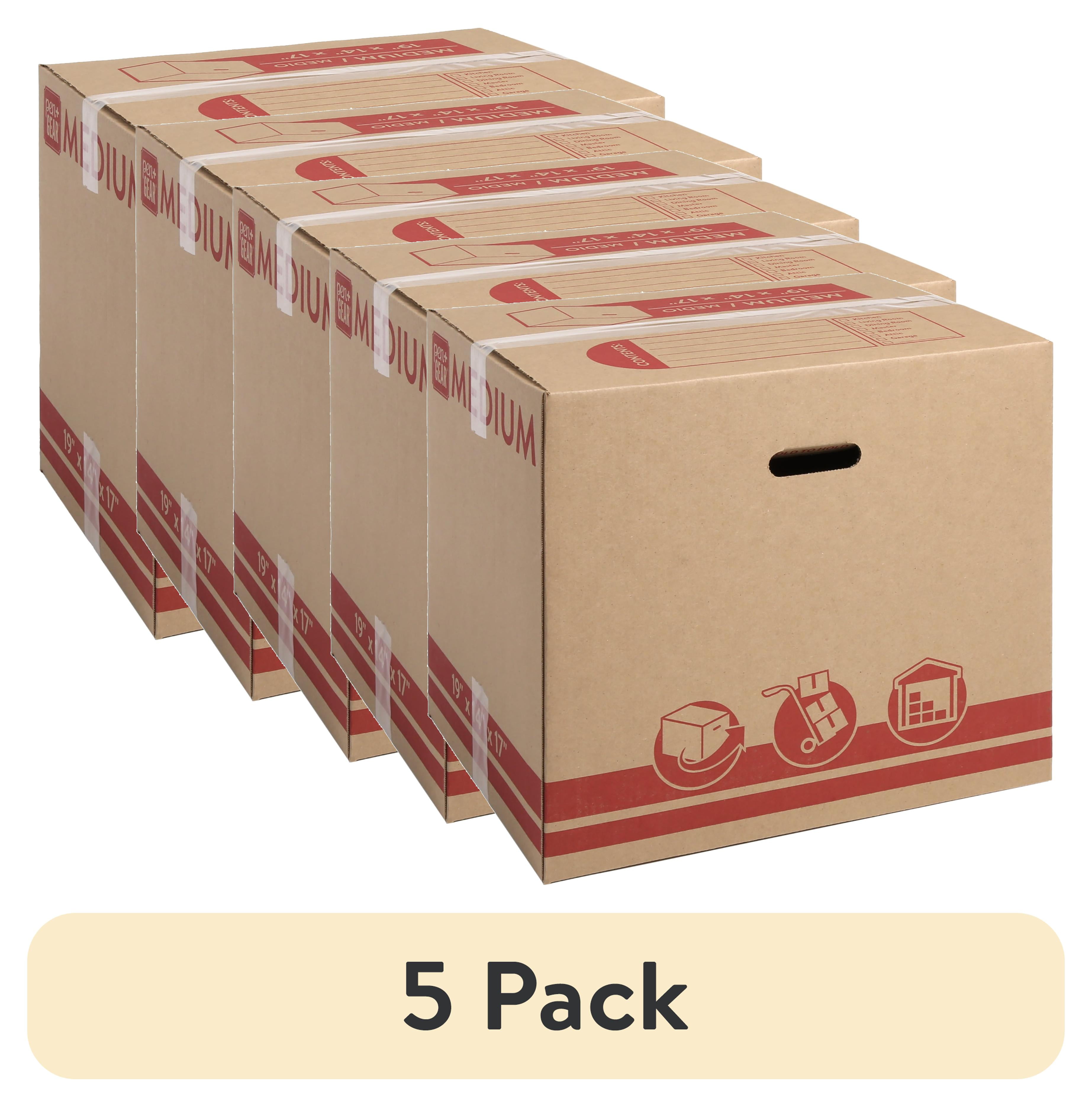 (5 pack) Pen+Gear Medium Moving Boxes, 19L x 14W x 17H, Kraft - Walmart.com