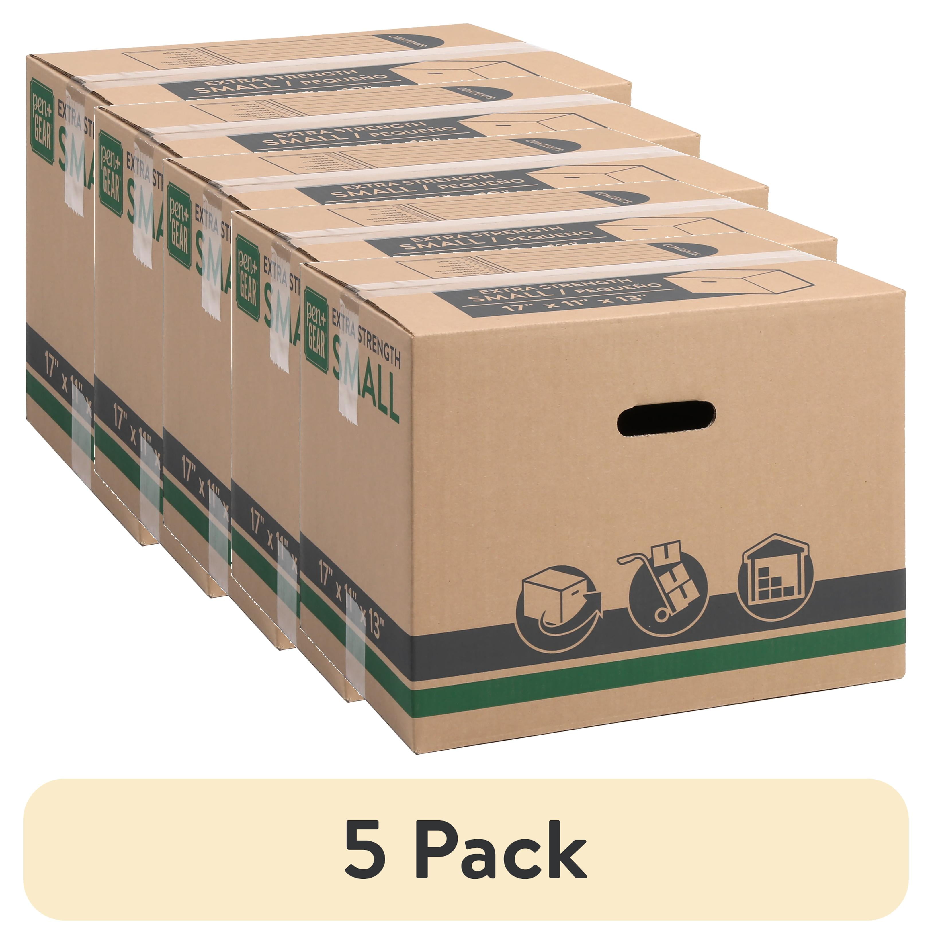 (5 pack) Pen+Gear Small Extra Strength Moving Boxes, 17L x 11W x 13H ...