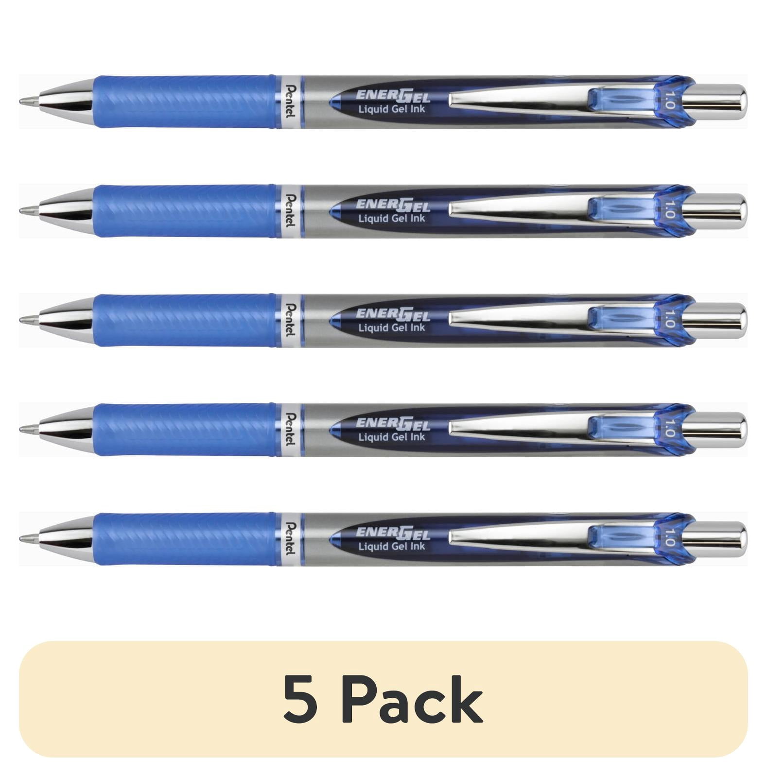 (5 pack) Pentel EnerGel RTX Retractable Gel Pen, 1.0mm Bold Metal Tip ...