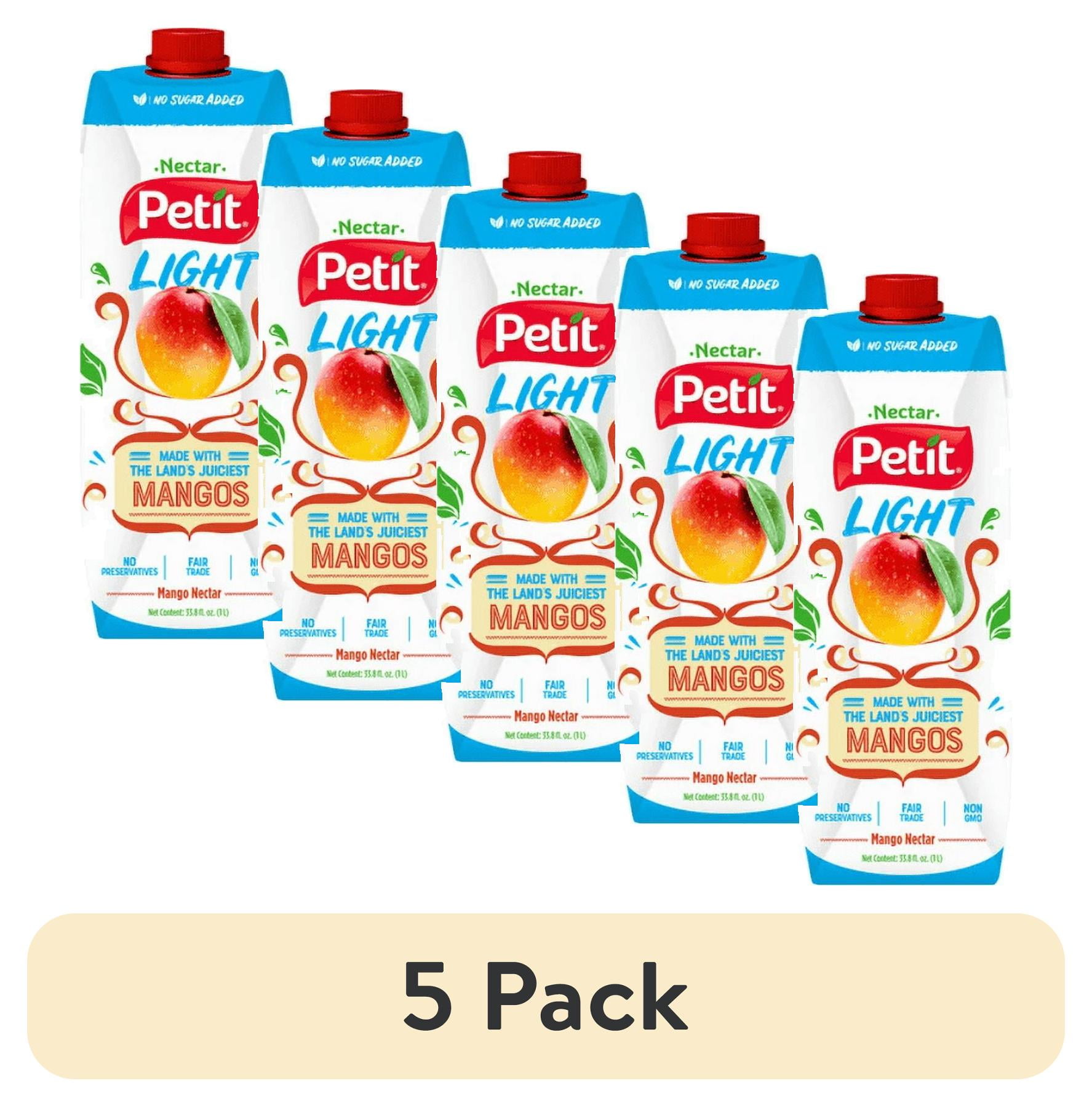 (5 pack) Petit Light Mango Nectar Juice, 33.8 fl. oz., Nectar Juice ...