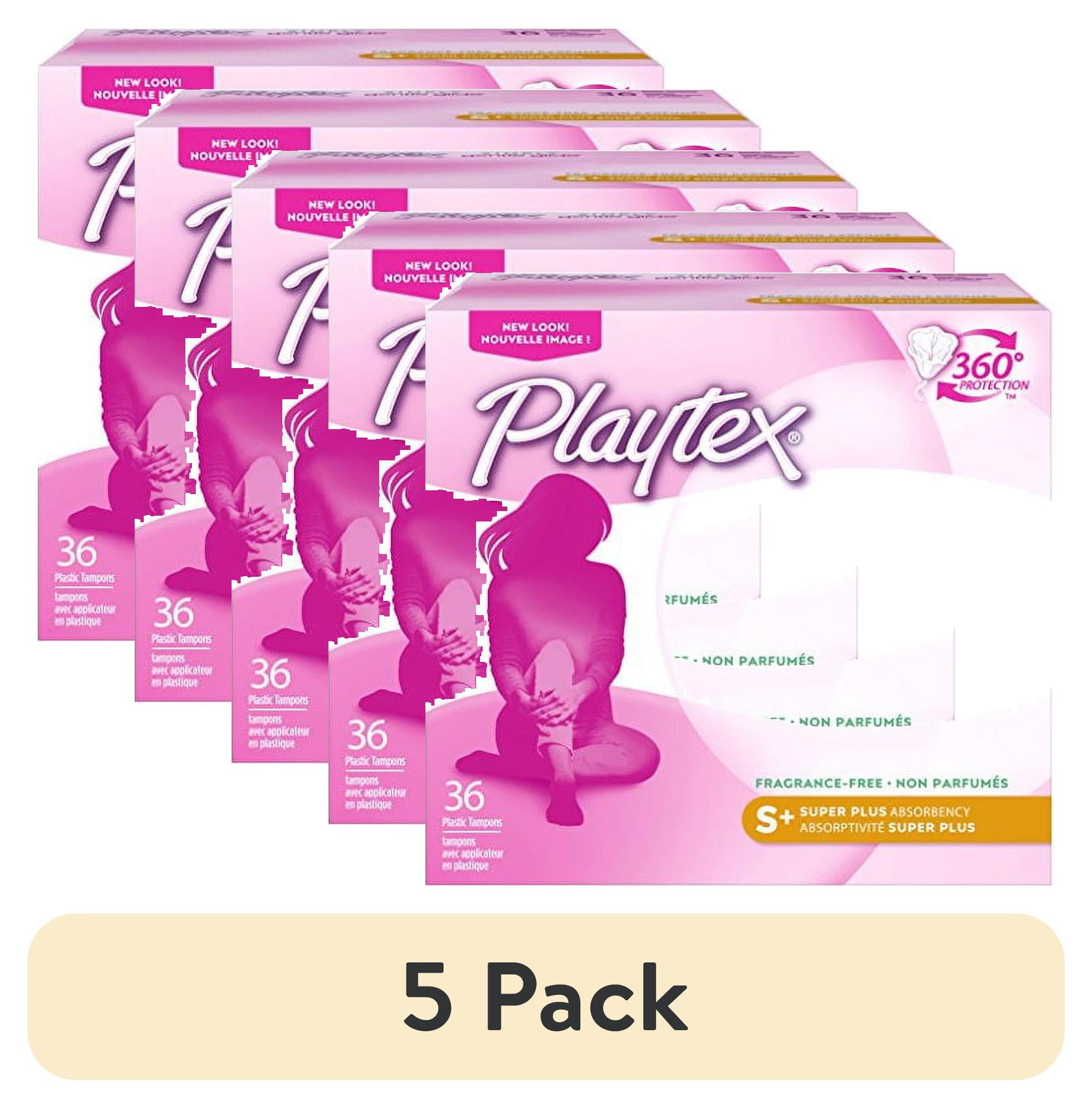 (5 pack) Playtex Simply Gentle Glide Unscented Tampons, Super Plus ...