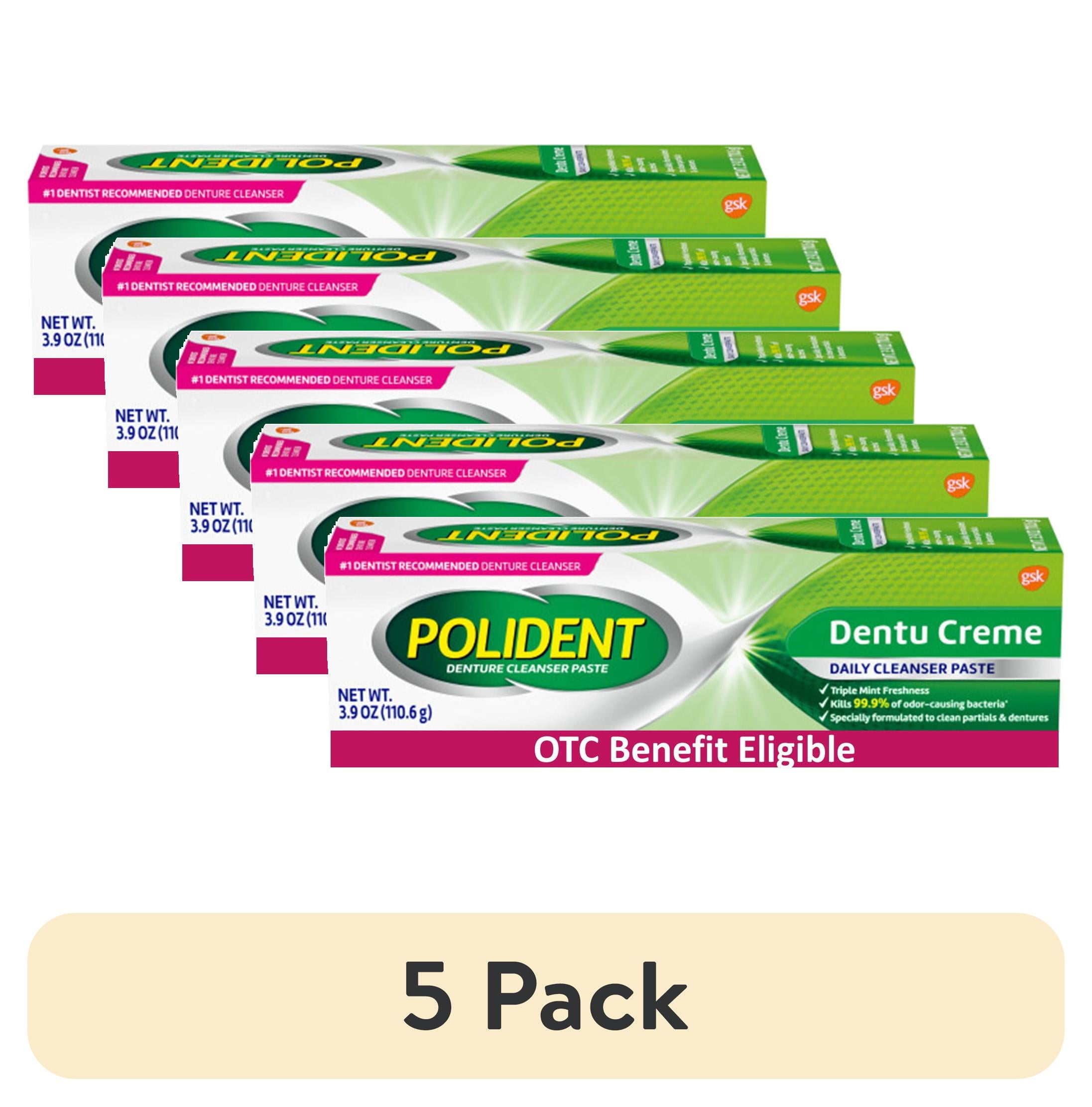 (5 pack) Polident Dentu-Creme Paste for Denture and Partials Cleaning ...