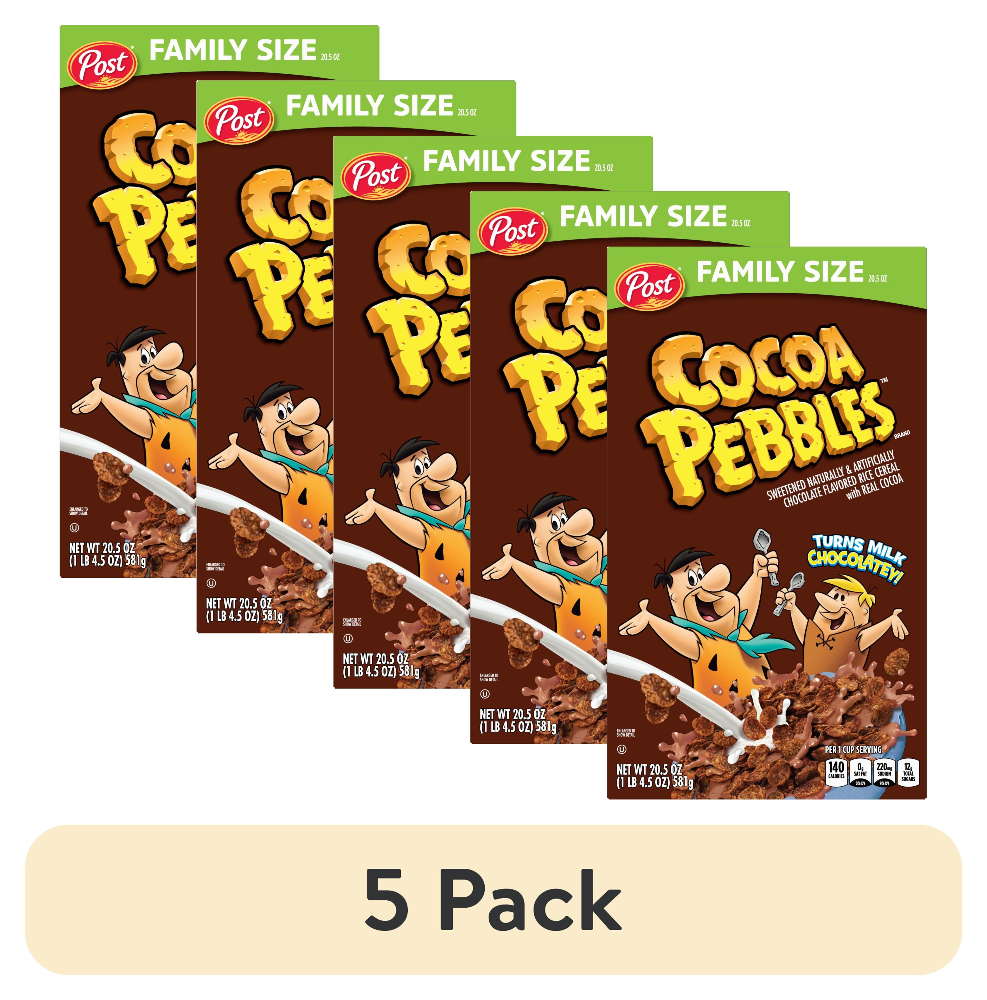 (5 pack) Post Cocoa PEBBLES Breakfast Cereal, Gluten Free, Cocoa ...