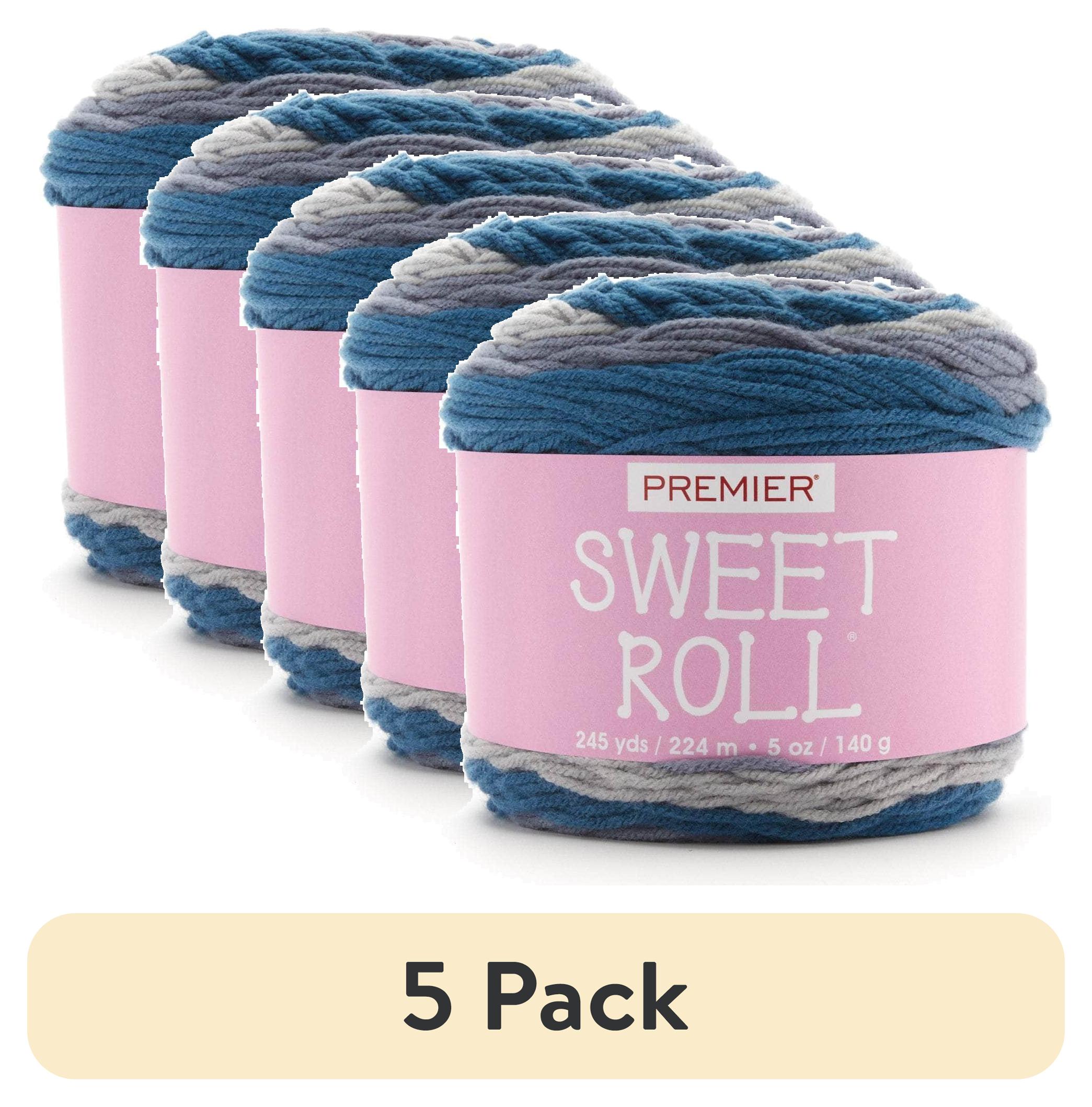 (5 pack) Premier Yarns Sweet Roll Yarn-Blue Willow - Walmart.com