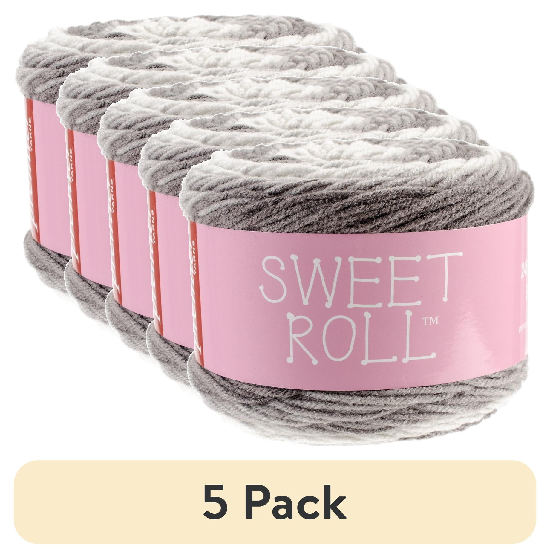(5 pack) Premier Yarns Sweet Roll Yarn - Silver Swirl - 5oz 245yds - 4 ...