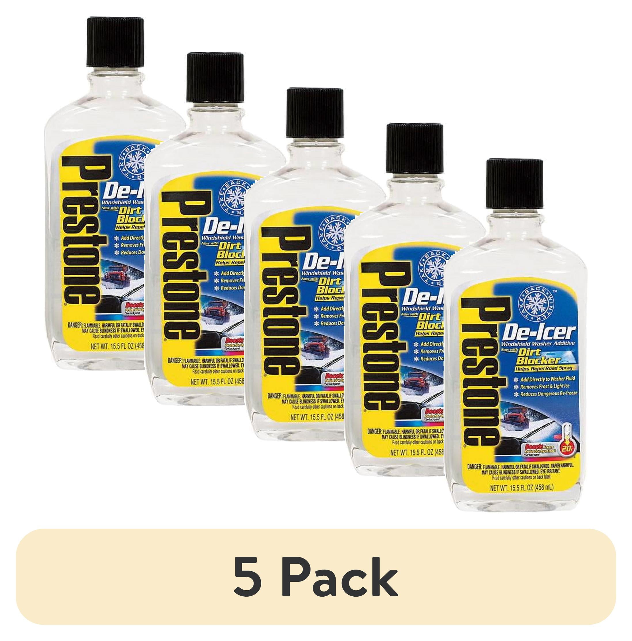 (5 pack) Prestone Washer Fluid Booster De-Icer Windshield Washer Fluid ...