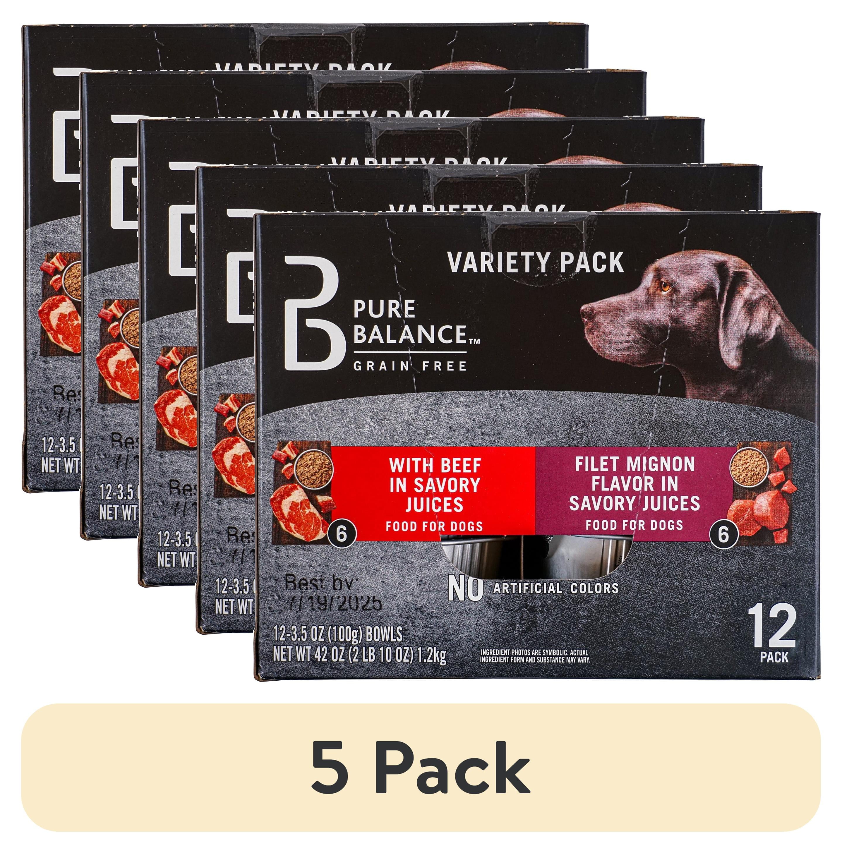 (5 pack) Pure Balance Grain Free With Beef and Filet Mignon Flavor in ...