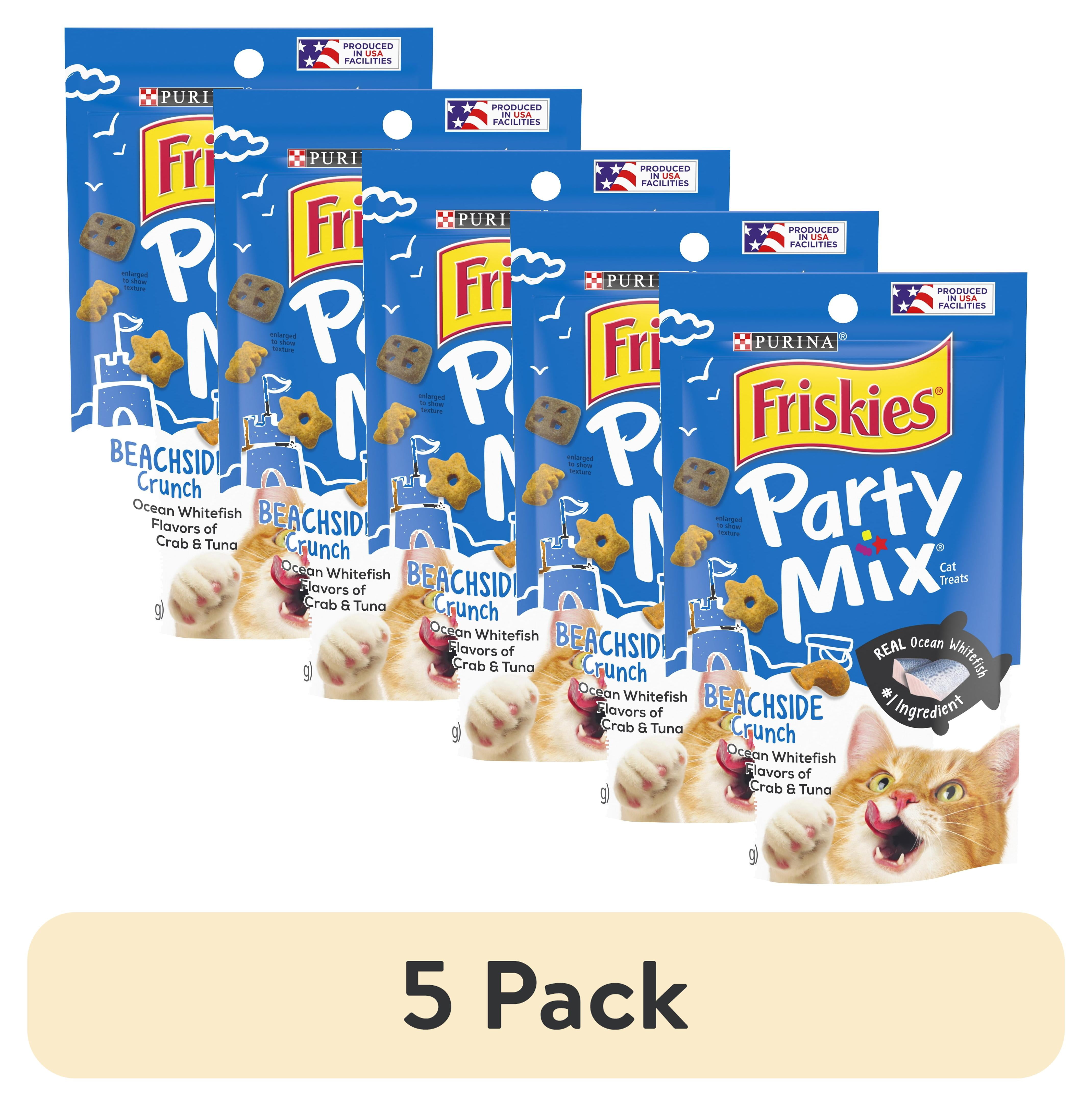 (5 pack) Purina Friskies Party Mix Beachside Crunch, Cat Treats, Shrimp ...