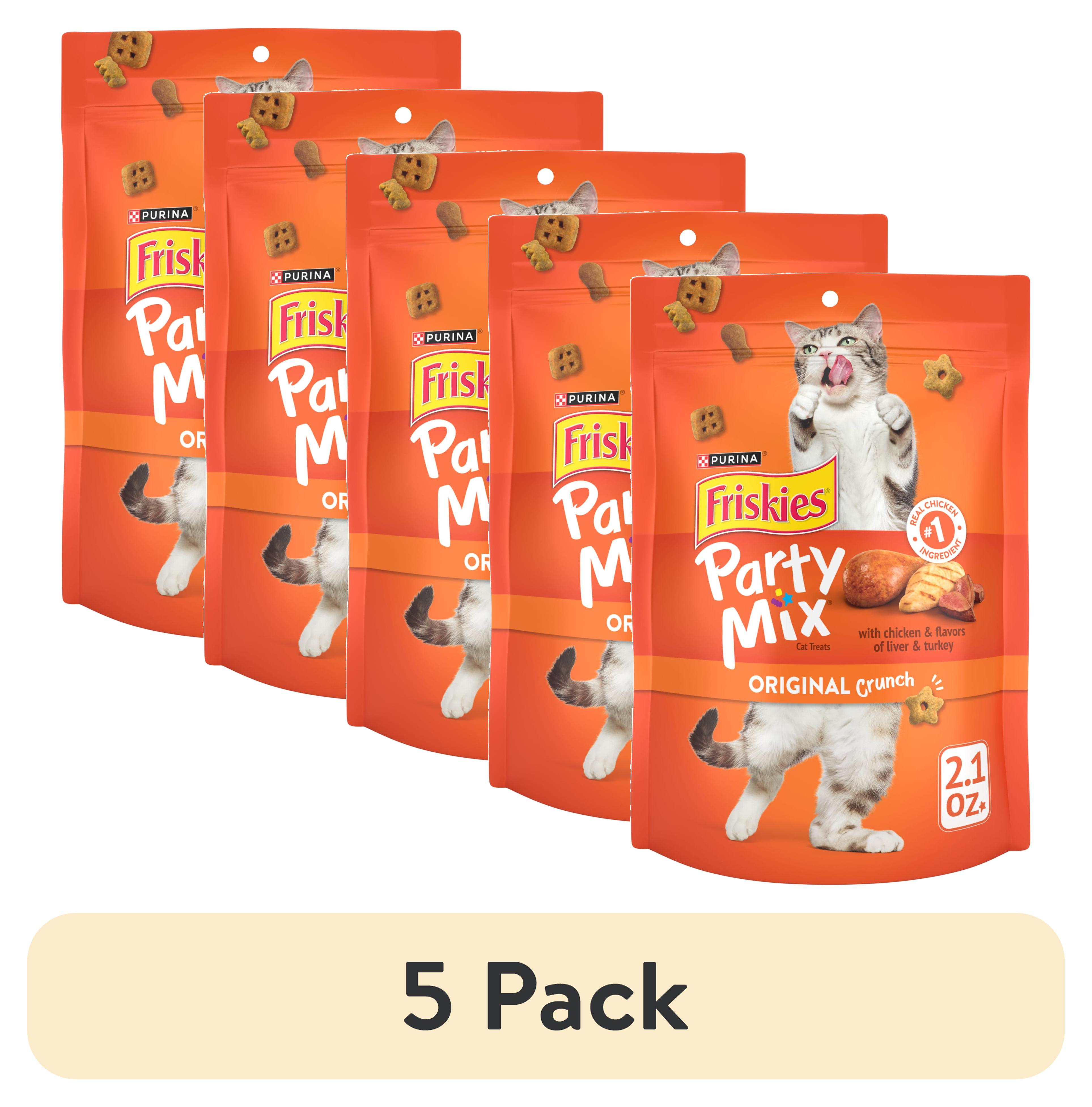 (5 pack) Friskies Chicken Liver Tartar Control Cat Treats, 2.1 oz ...