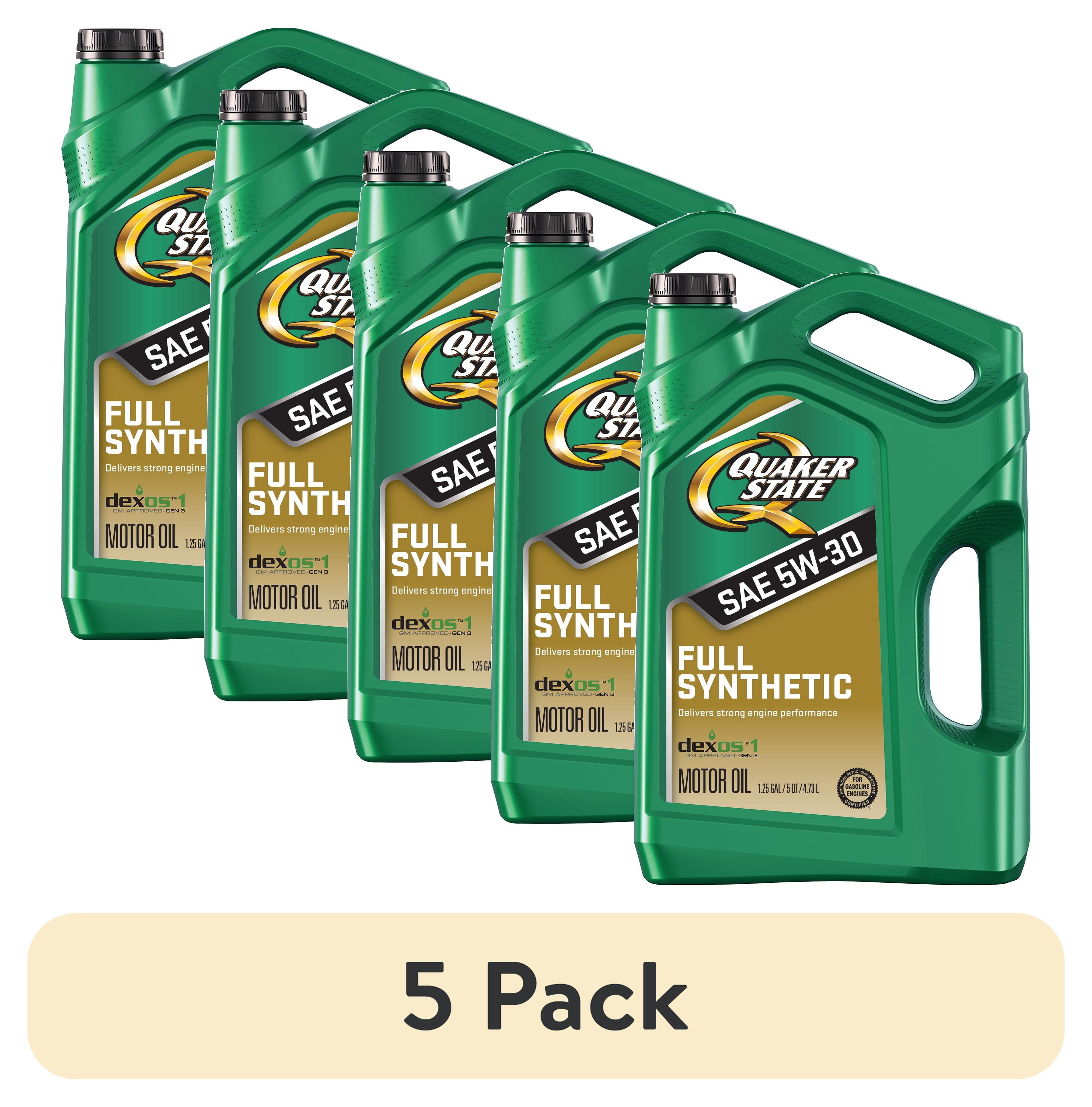 (5 pack) Quaker State Full Synthetic 5W-30 Motor Oil, 5-Quart - Walmart.com