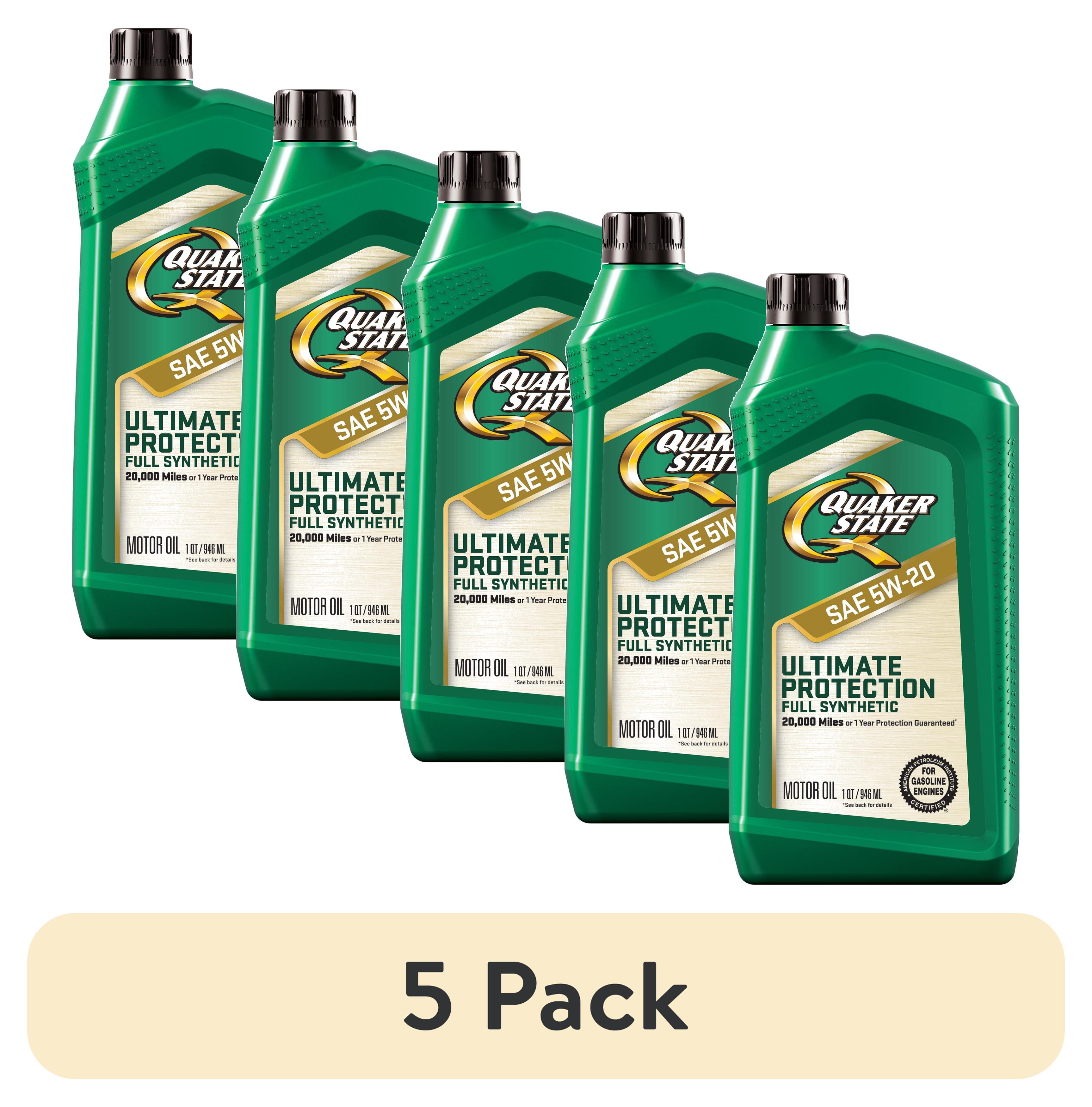 (5 pack) Quaker State Ultimate Protection Full Synthetic 5W-20 Motor ...