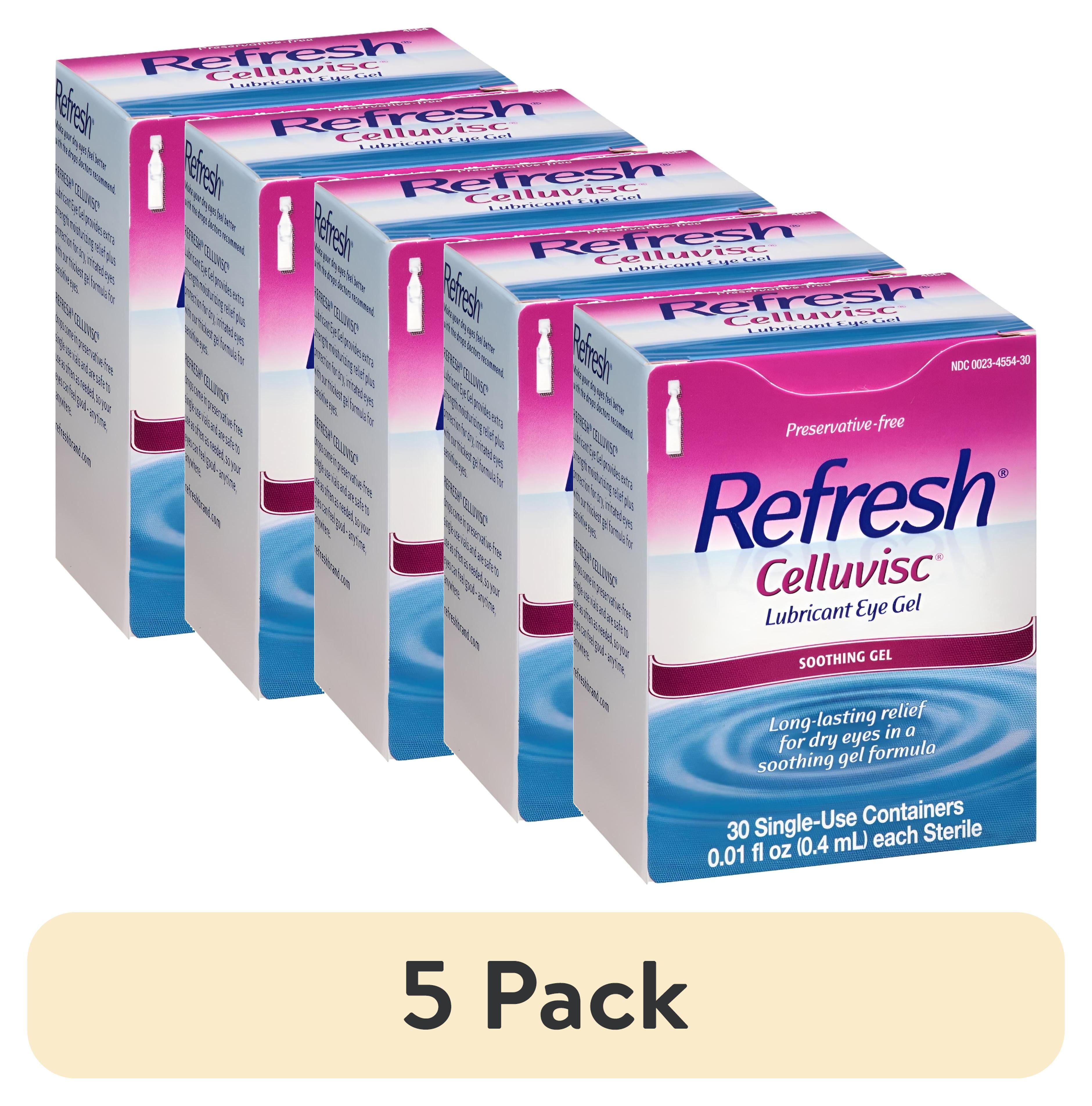 (5 pack) REFRESH CELLUVISC Lubricant Eye Gel Single-Use Containers 30 ea - Walmart.com