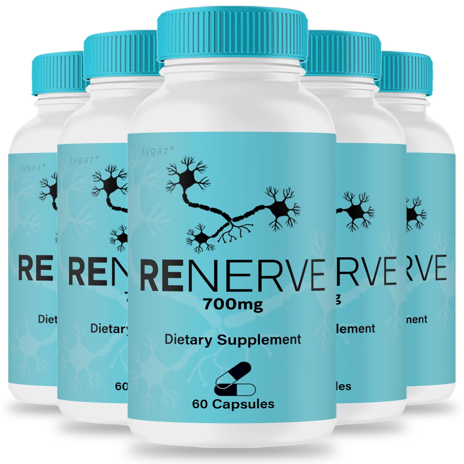 (5 pack ) ReNerve - Re Nerve Pill Supplement - Walmart.com