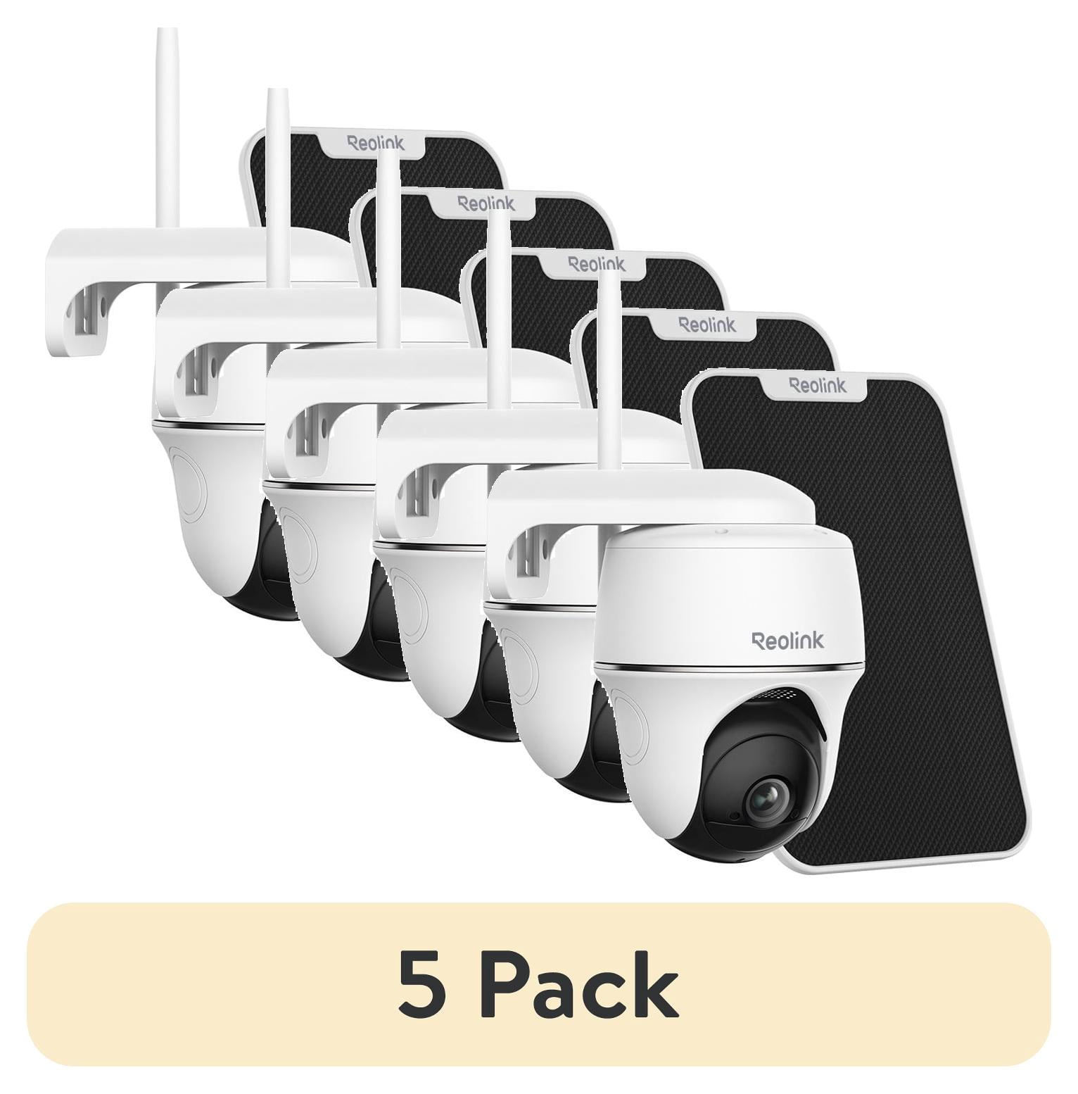 (5 pack) Reolink Argus PT Solar Panel, 5MP Pan Tilt Outdoor Security ...