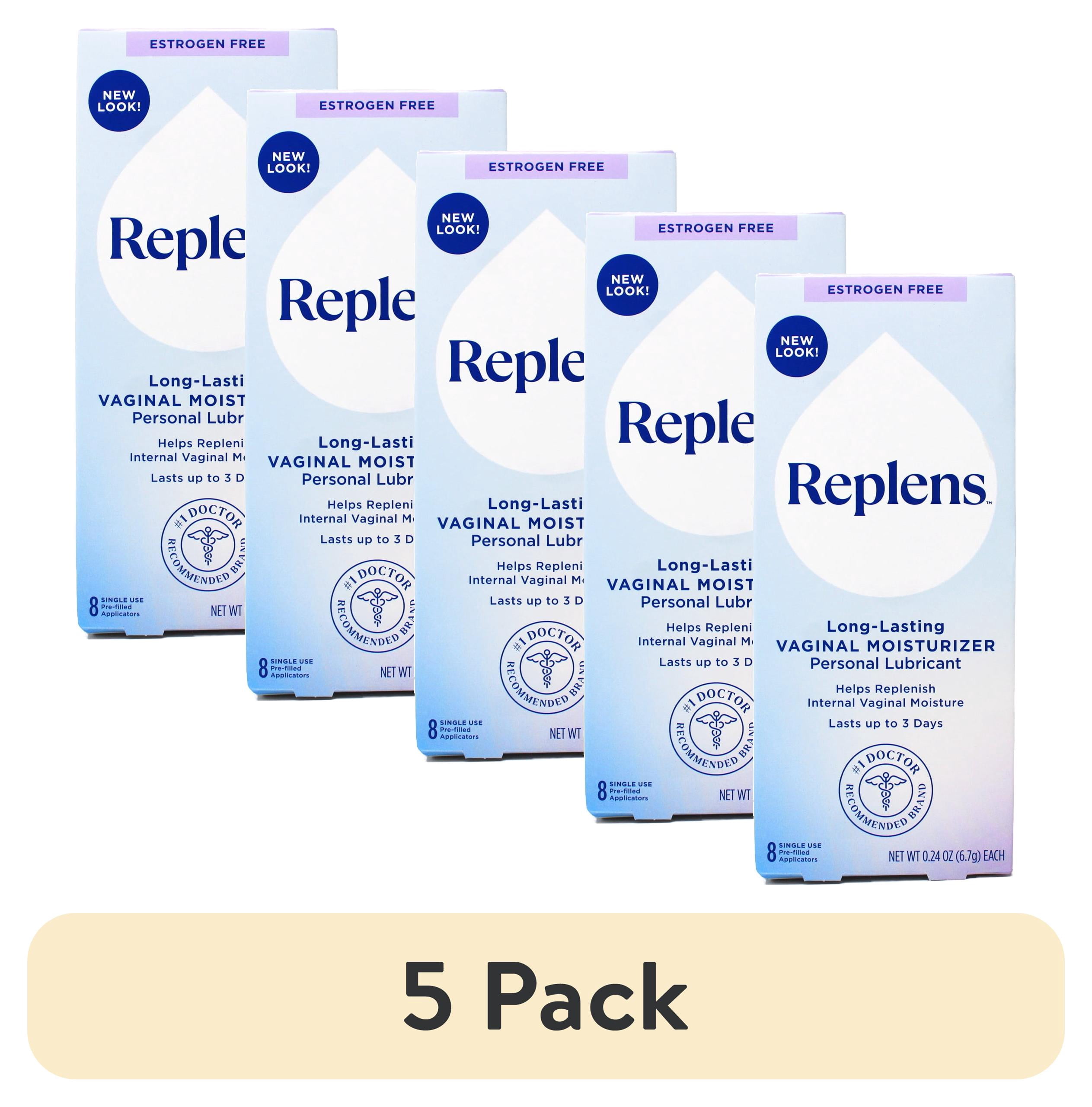 (5 pack) Replens Long Lasting Vaginal Moisturizer 8 Pre-filled ...