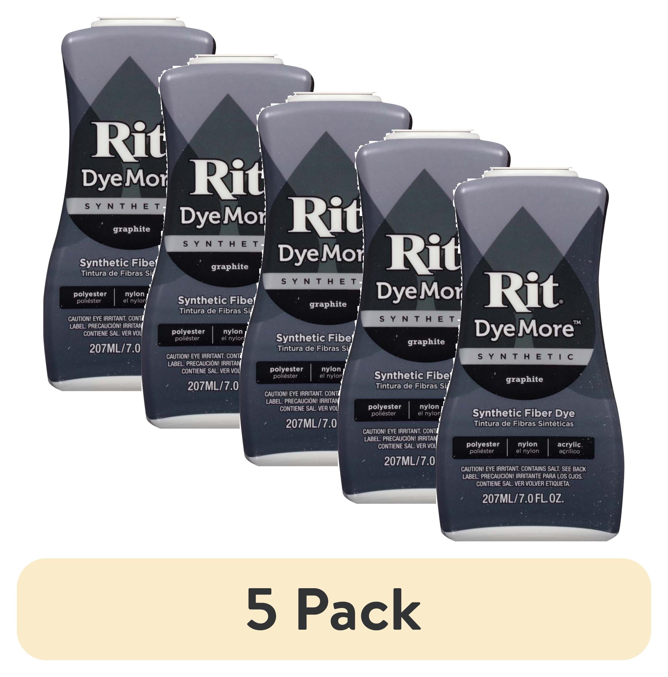(5 pack) Rit DyeMore Synthetic Fabric Dye – 7 fl oz Bottle, Color for ...