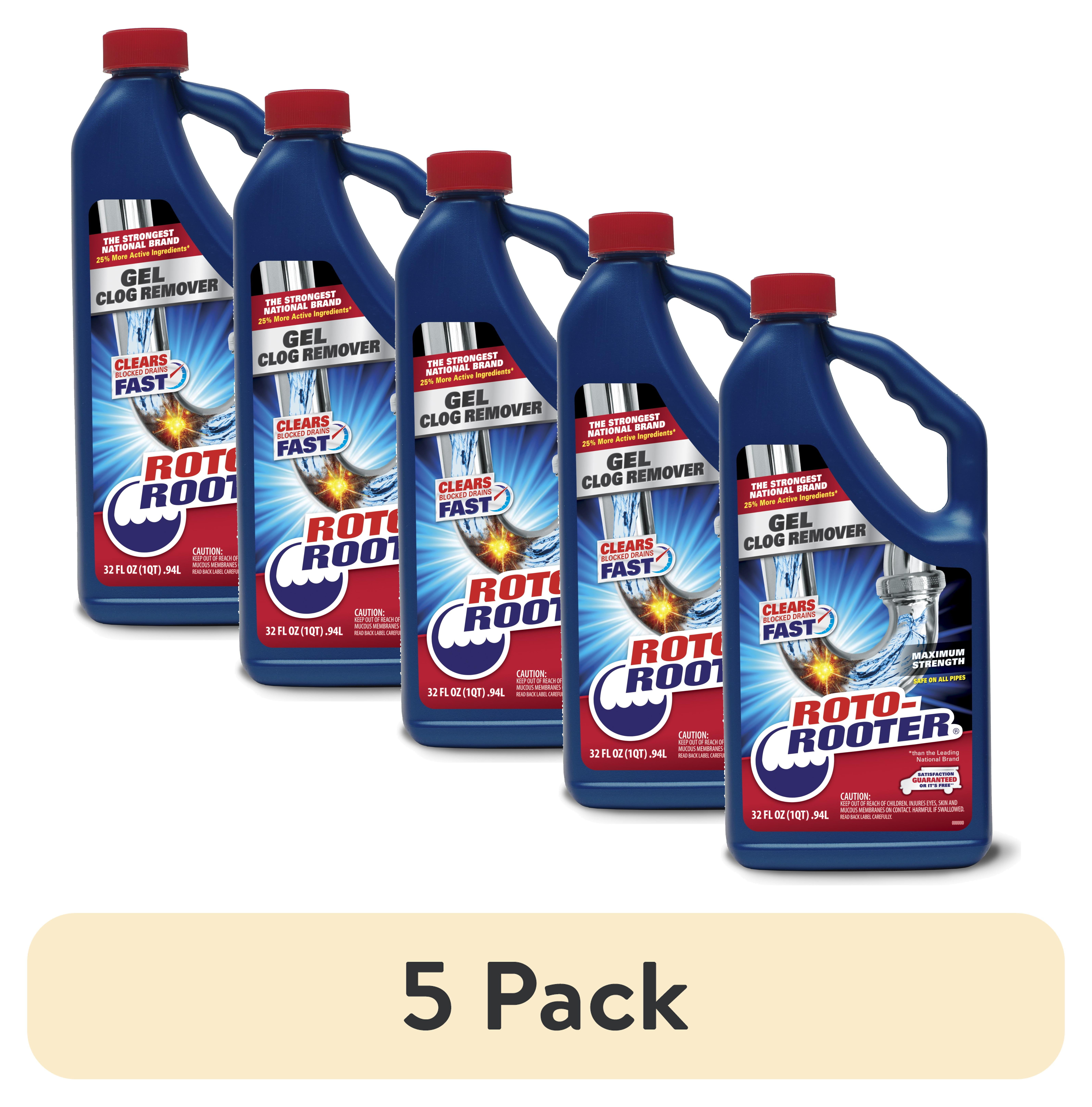 (5 pack) Roto Rooter Gel Drain Clog Remover, 32 oz - Walmart.com