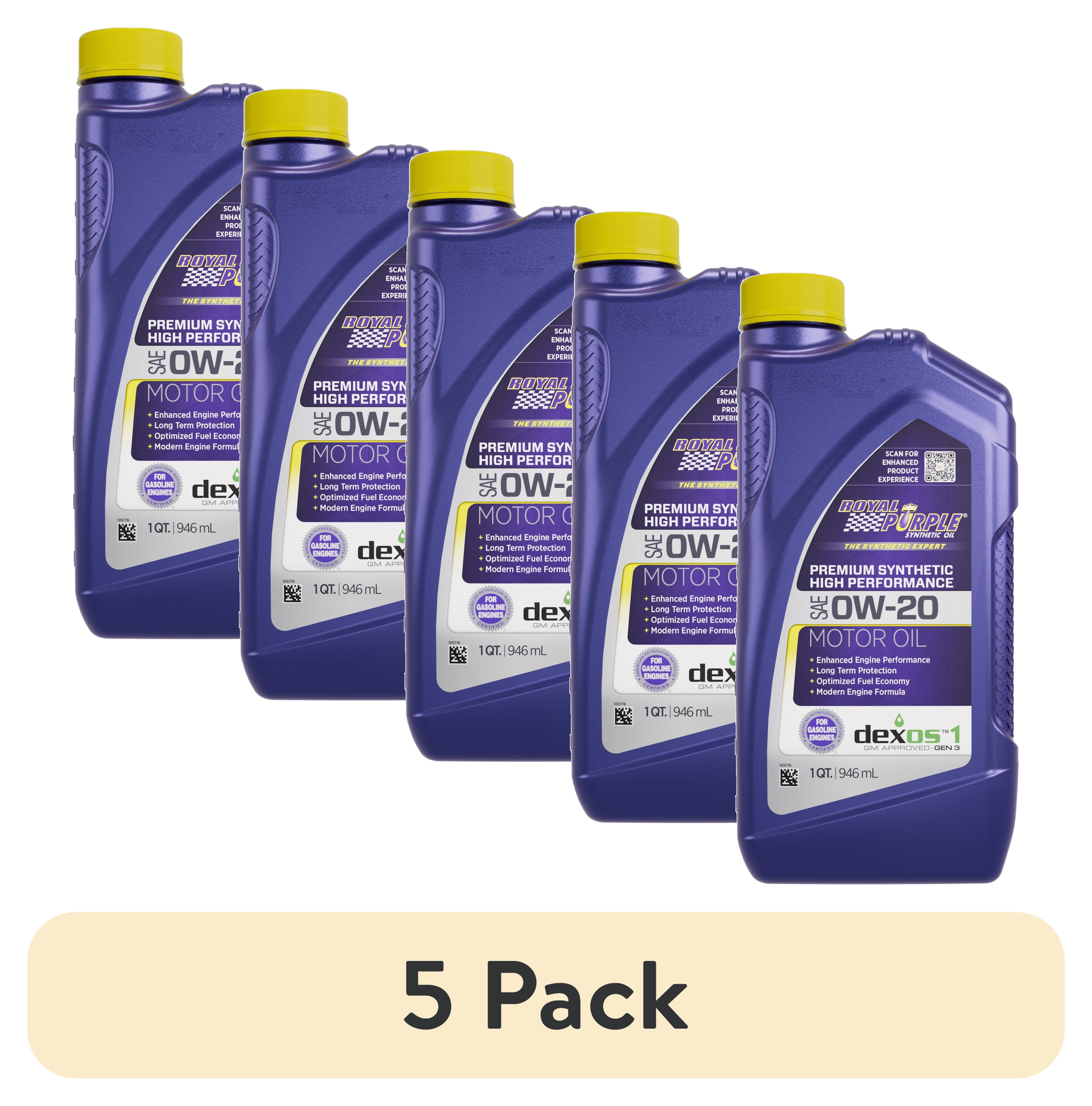 (5 pack) Royal Purple High Performance Motor Oil 0W-20 Premium ...
