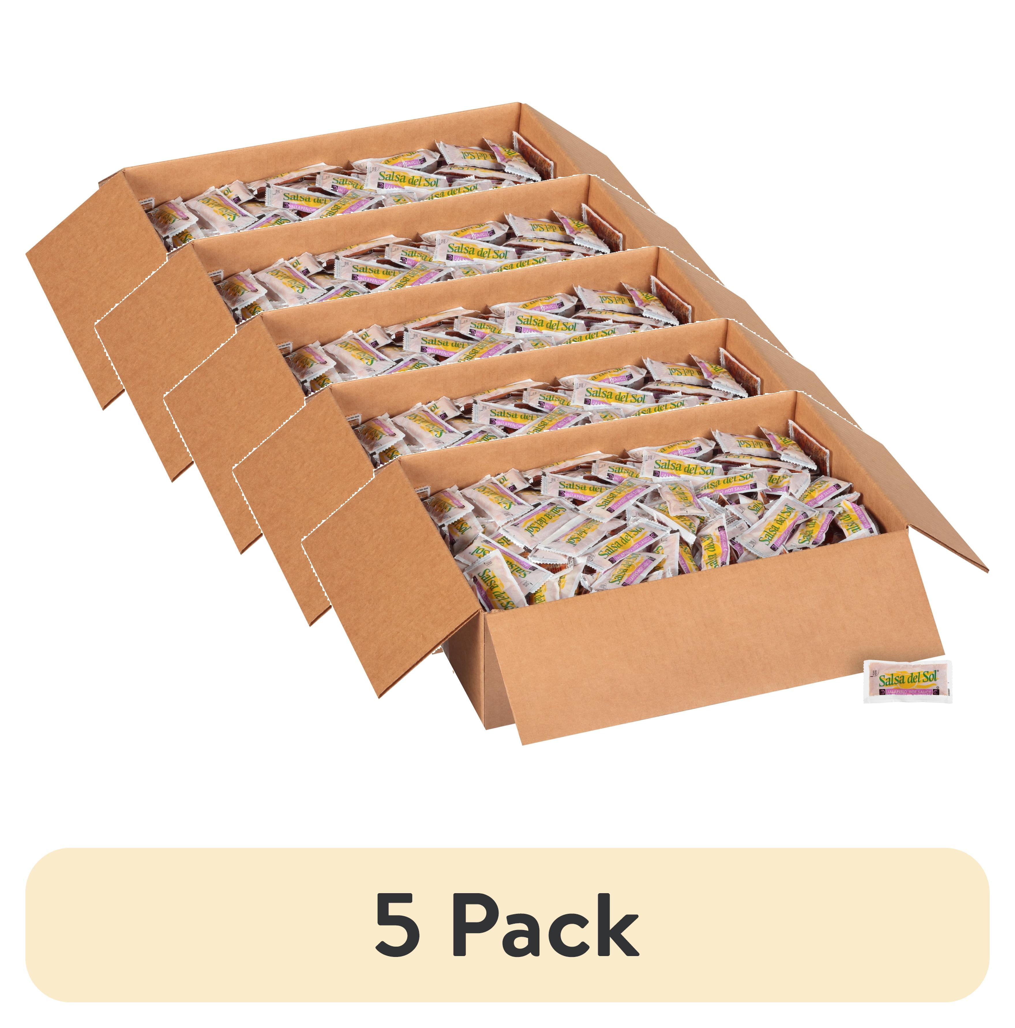 (5 pack) SALSA DEL SOL Single Serve Jalapeño Hot Sauce, 9 gr. Packets ...