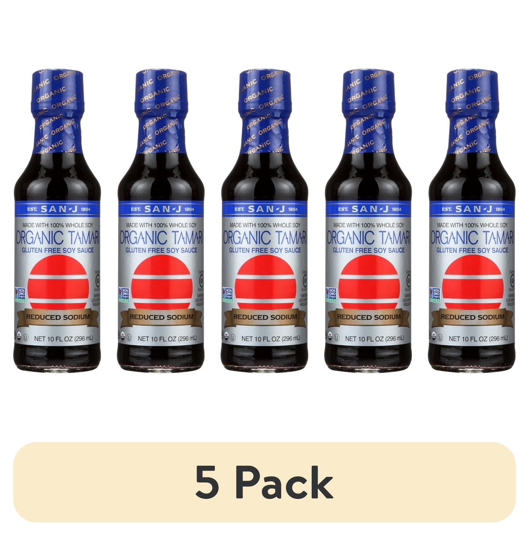 (5 pack) San J Tamari Soy Sauce Organic, 10 Fl Oz - Walmart.com