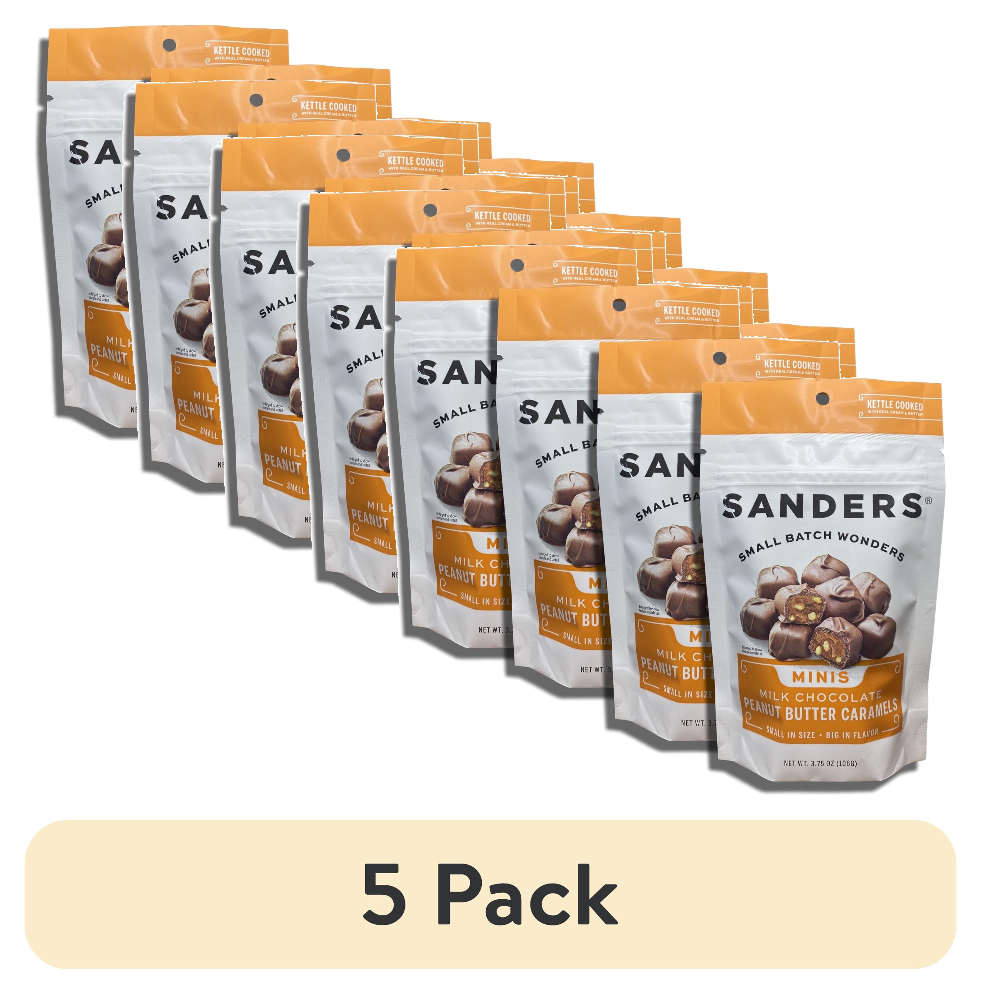 (5 pack) Sanders Small Batch Mini Milk Chocolate Peanut Butter Caramels ...