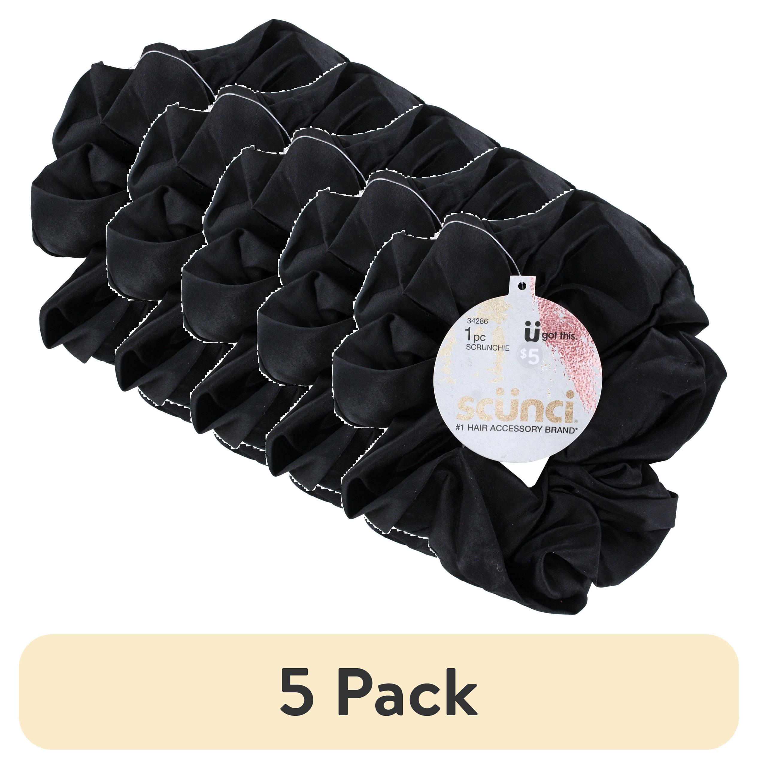 (5 pack) Scünci The Original Scrunchie Jumbo Size in Washable Black ...