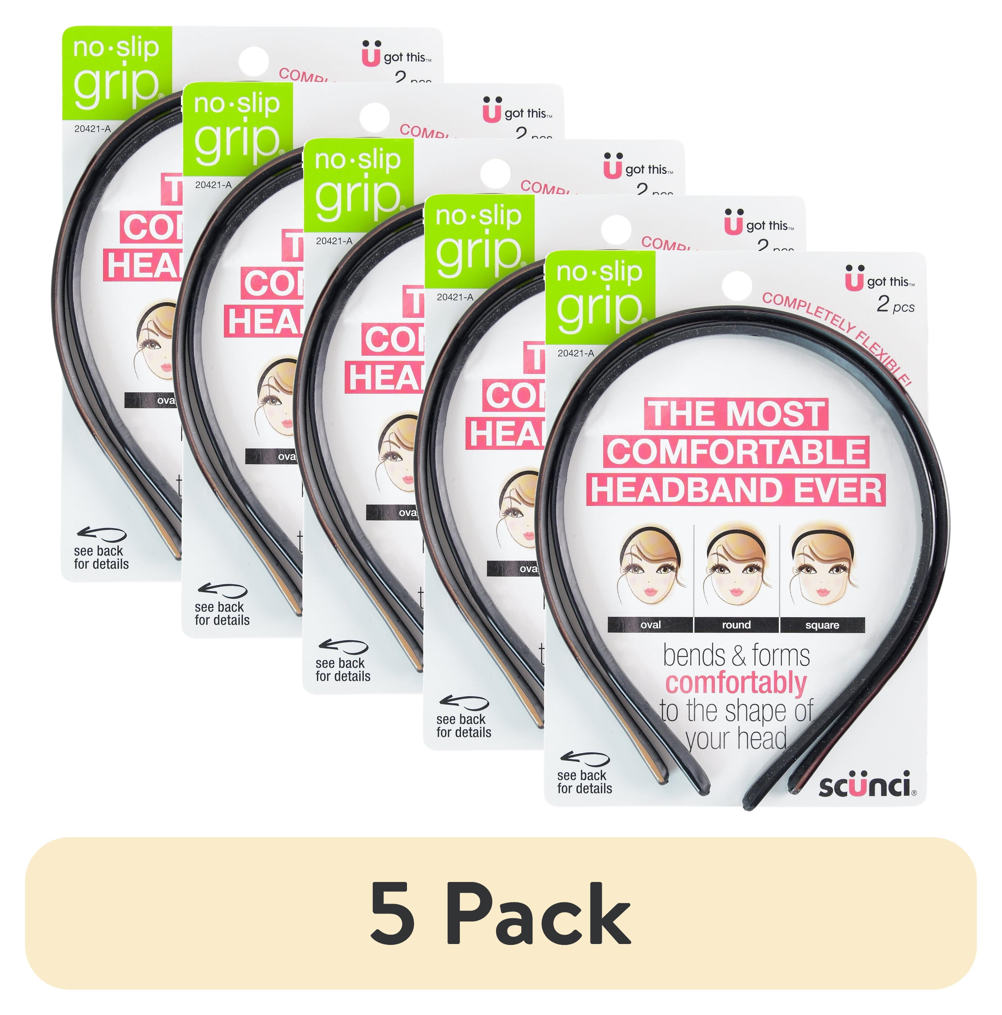 (5 pack) Scunci No-Slip Grip Flexible Skinny Plastic Headbands ...
