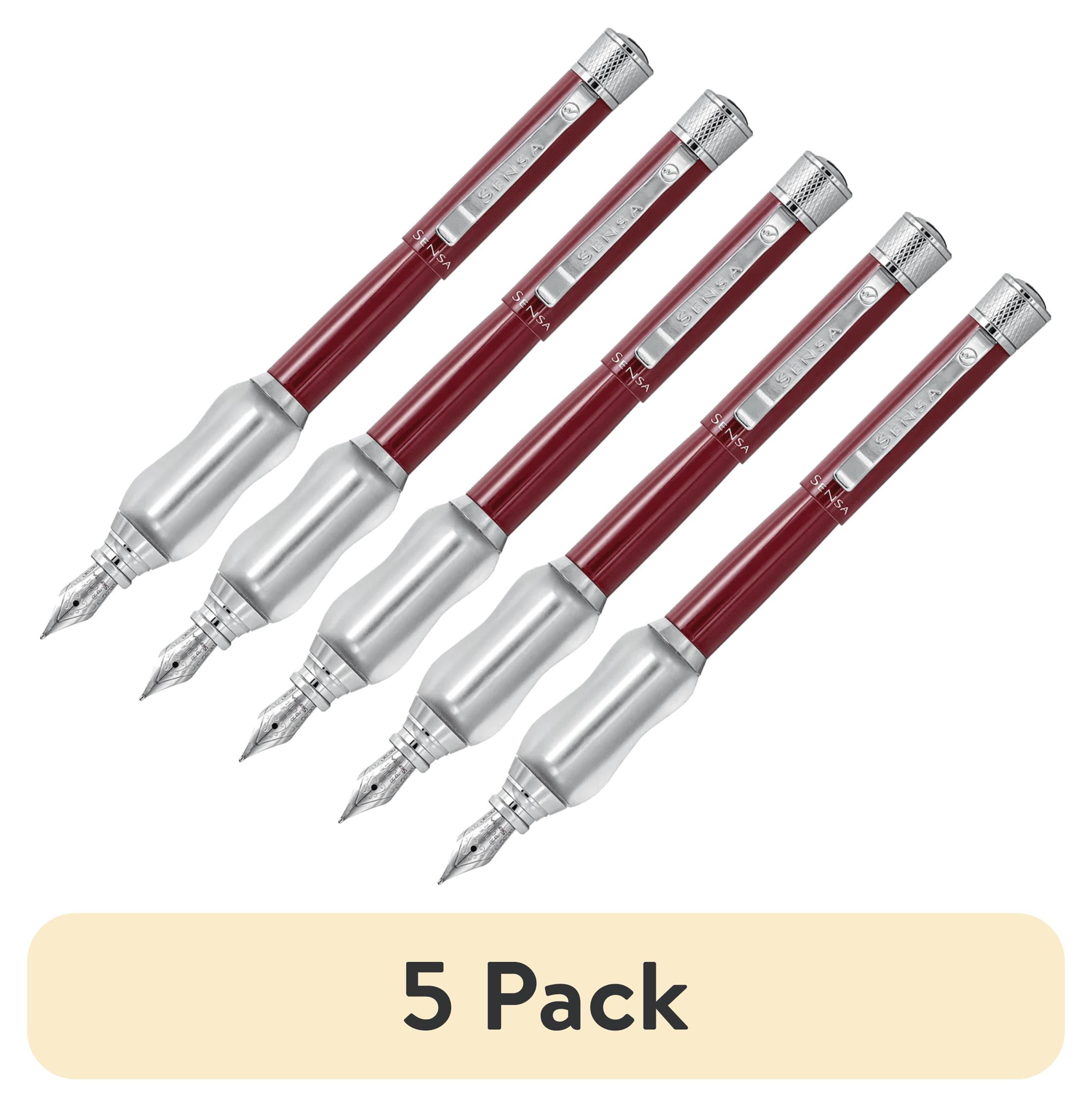 (5 pack) Sensa Classic Fountain Pen Crimson Burgundy Medium Nib ...