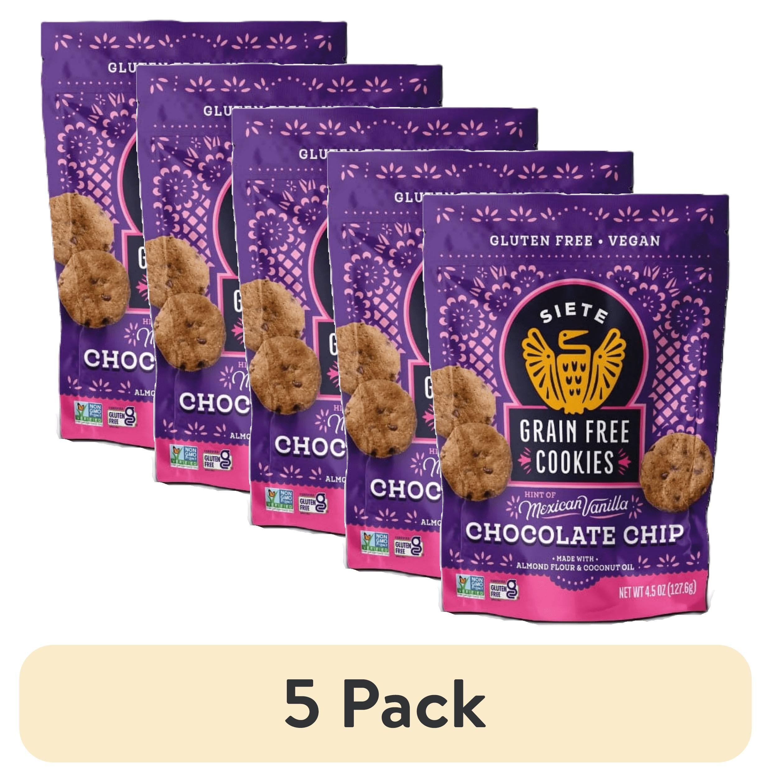 (5 pack) Siete Hint of Mexican Vanilla Chocolate Chip Grain Free ...