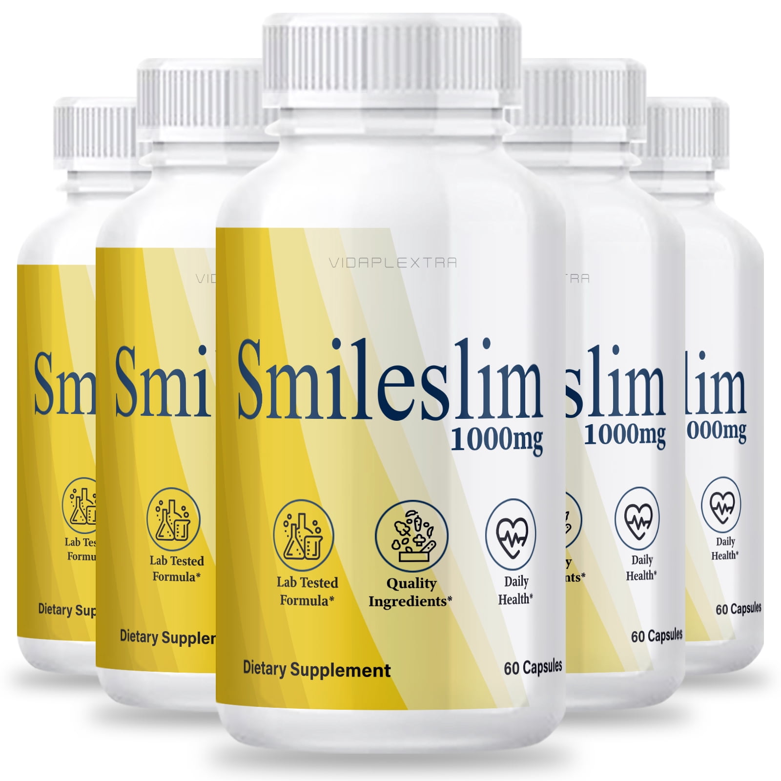 (5 pack) Smile Slim Capsules - Smile Slim Keto Capsules - Walmart.com