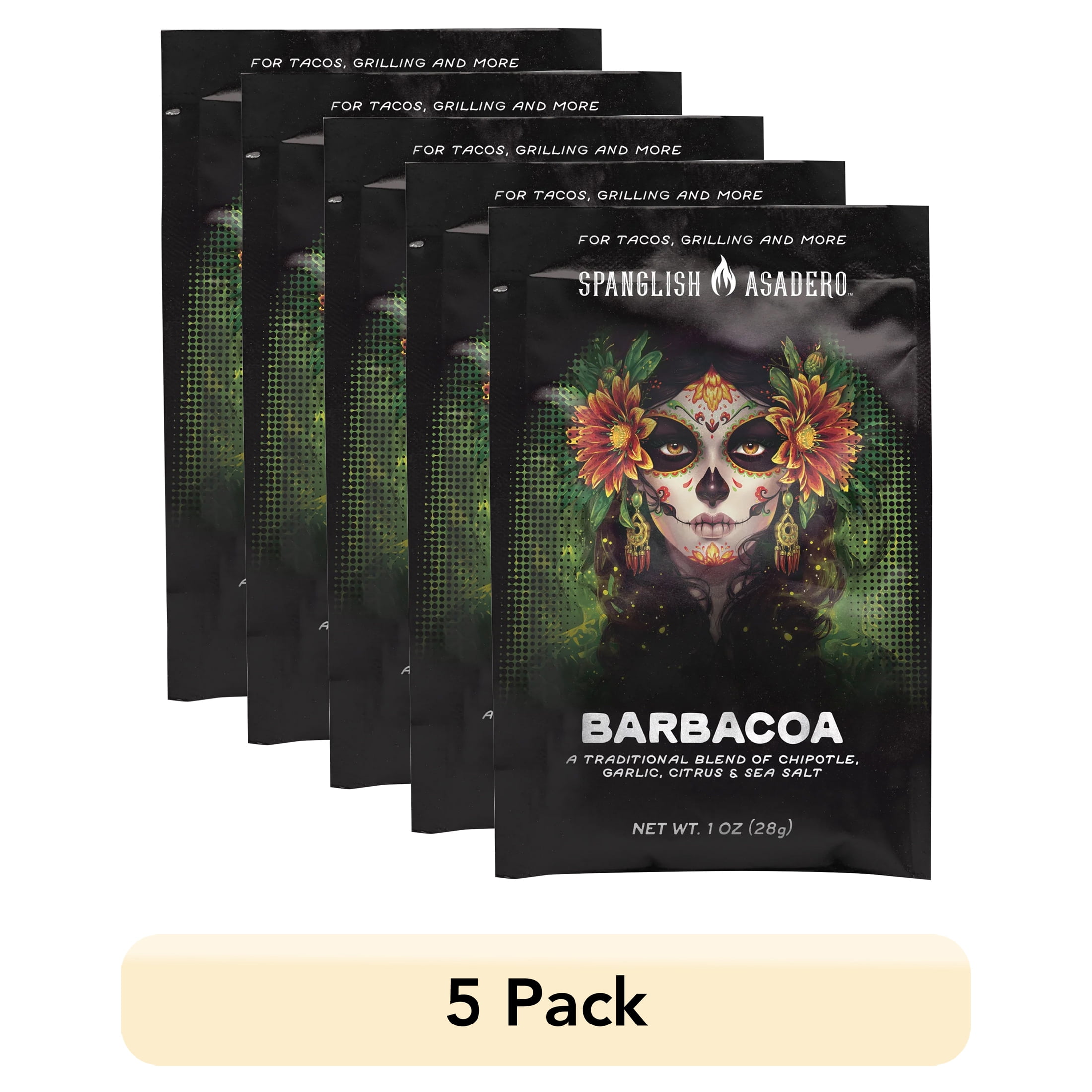 (5 pack) Spanglish Asadero Barbacoa Seasoning Blend with Chipotle ...