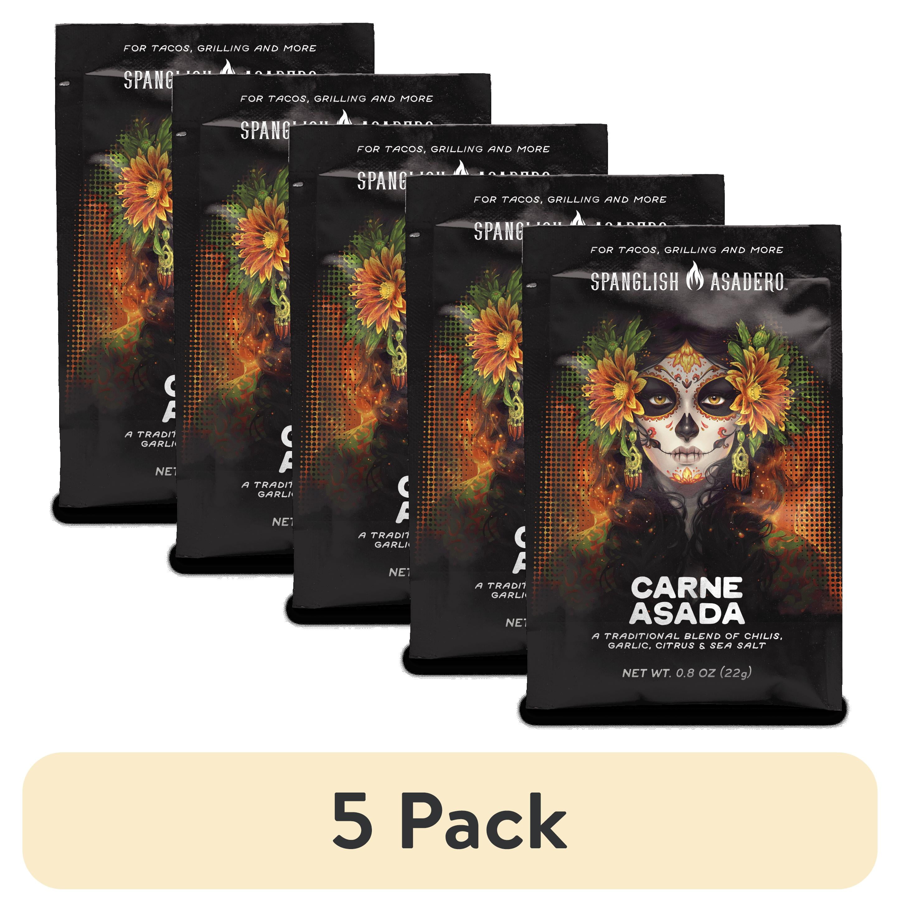 (5 pack) Spanglish Asadero Carne Asada Seasoning Blend with Chilis ...