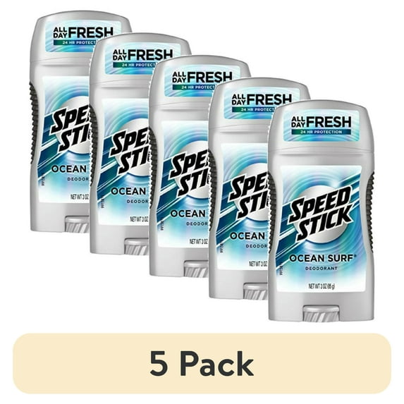 (5 pack) Speed Stick Clear Solid Deodorant, 24 HR, Ocean Surf, 3 OZ ...