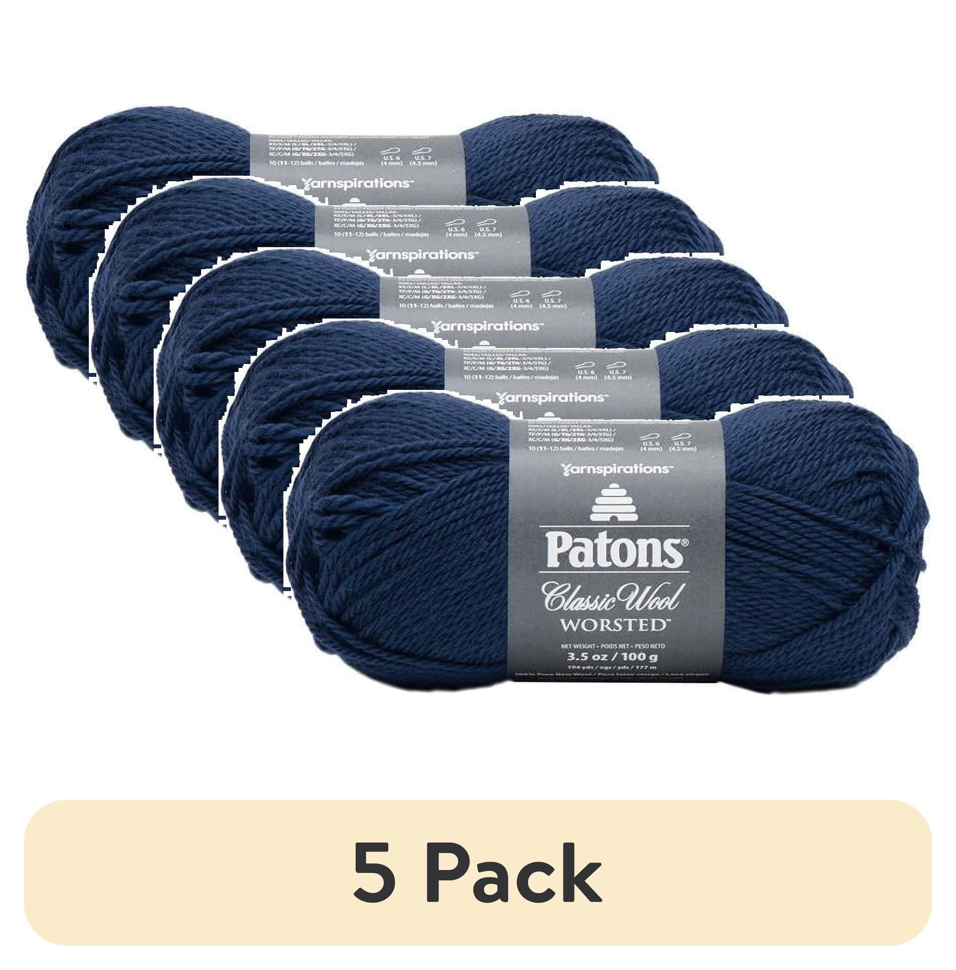 (5 pack) Patons Classic Wool Yarn-Navy Blue - Walmart.com