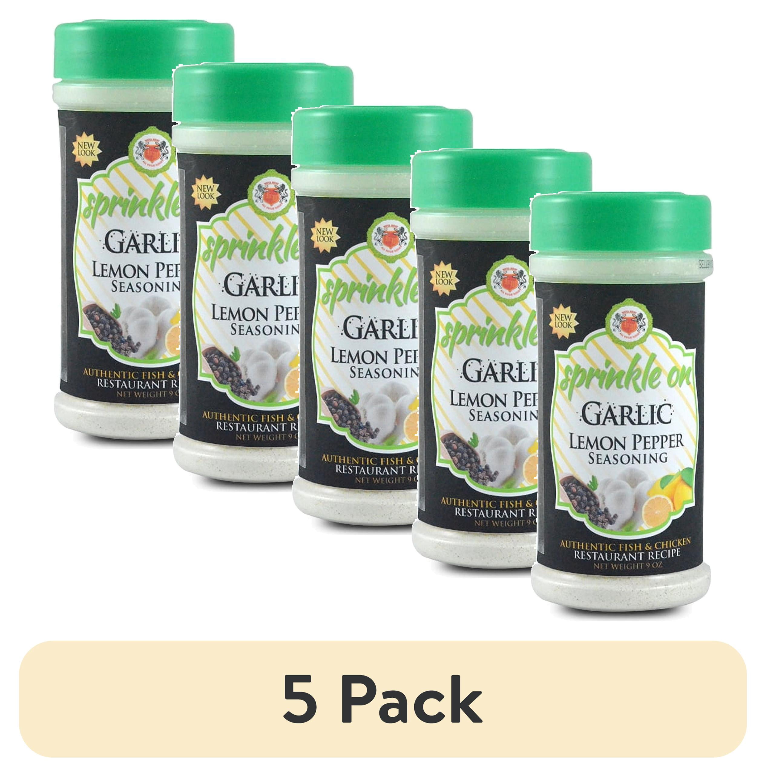 (5 pack) Sprinkle On Garlic Lemon Pepper Seasoning, 9-Ounce Bottle ...