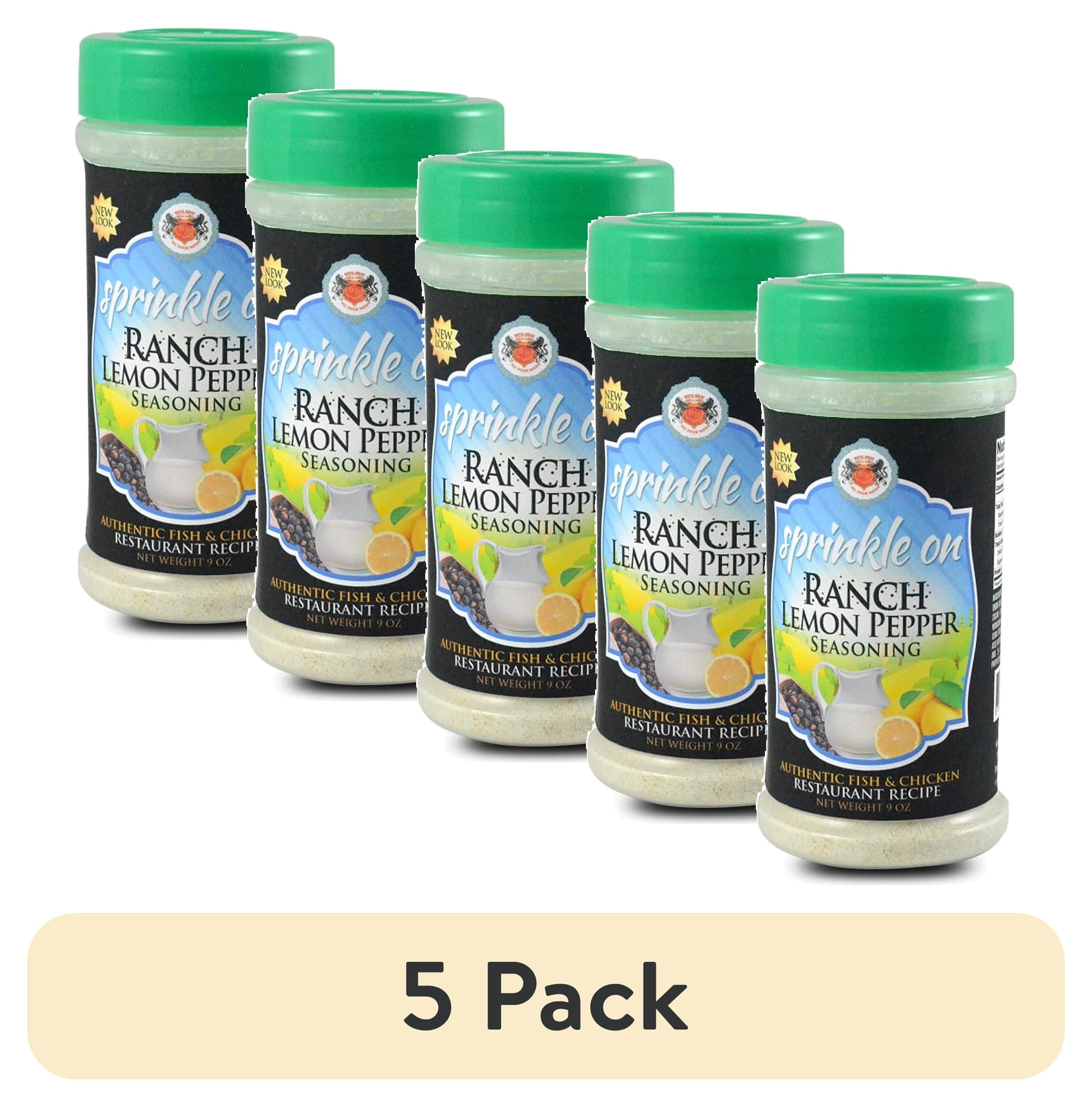(5 pack) Sprinkle On Ranch Lemon Pepper Seasoning, 9-Ounce Bottle ...