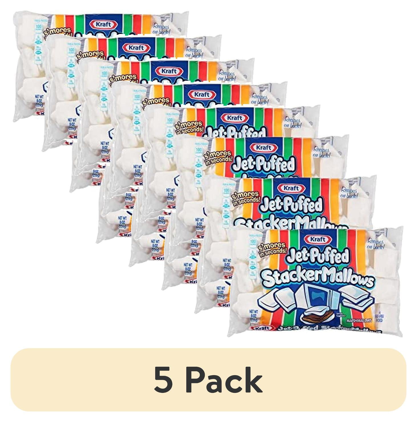 (5 pack) StackerMallows Marshmallows for S'mores Value Pack 8 Oz | 4 ...