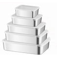 5 pack Stainless Steel Food Storage Containers Metal Food Lunch Box ...