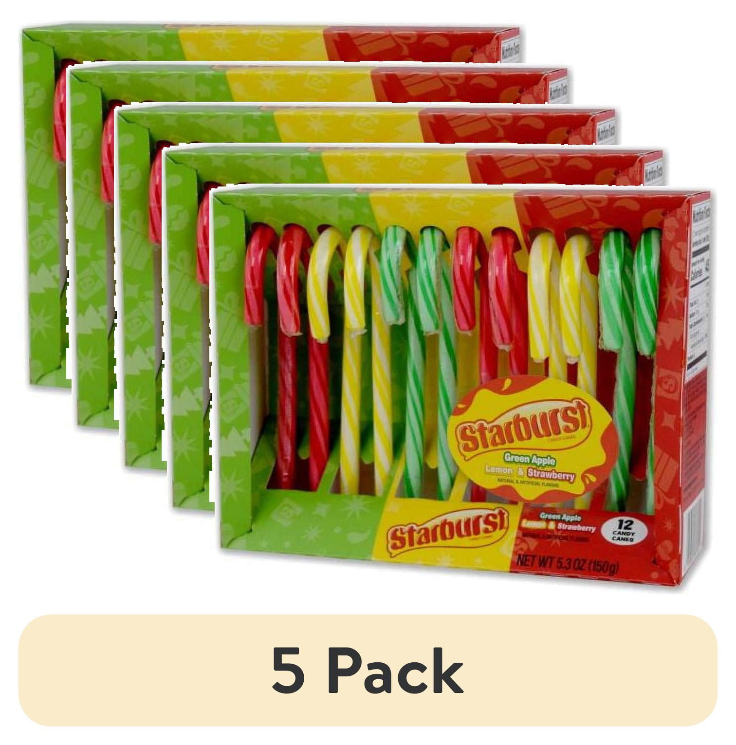 (5 pack) Starburst Assorted Candy Canes 5.3 Oz. Box - Case of 12 ...