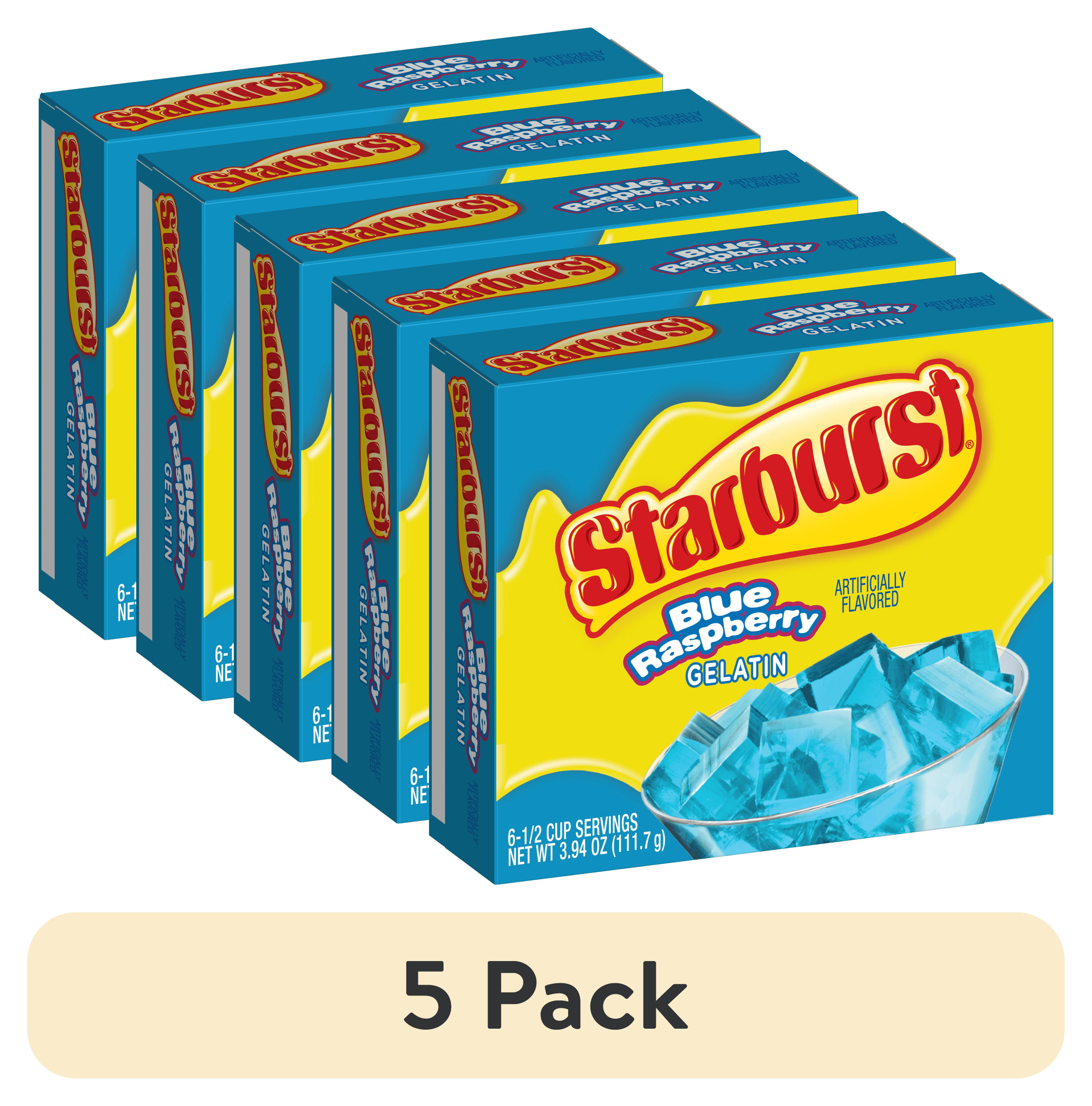 (5 pack) Starburst Blue Raspberry Gelatin Dessert Mix, Fat-free, 6 ...
