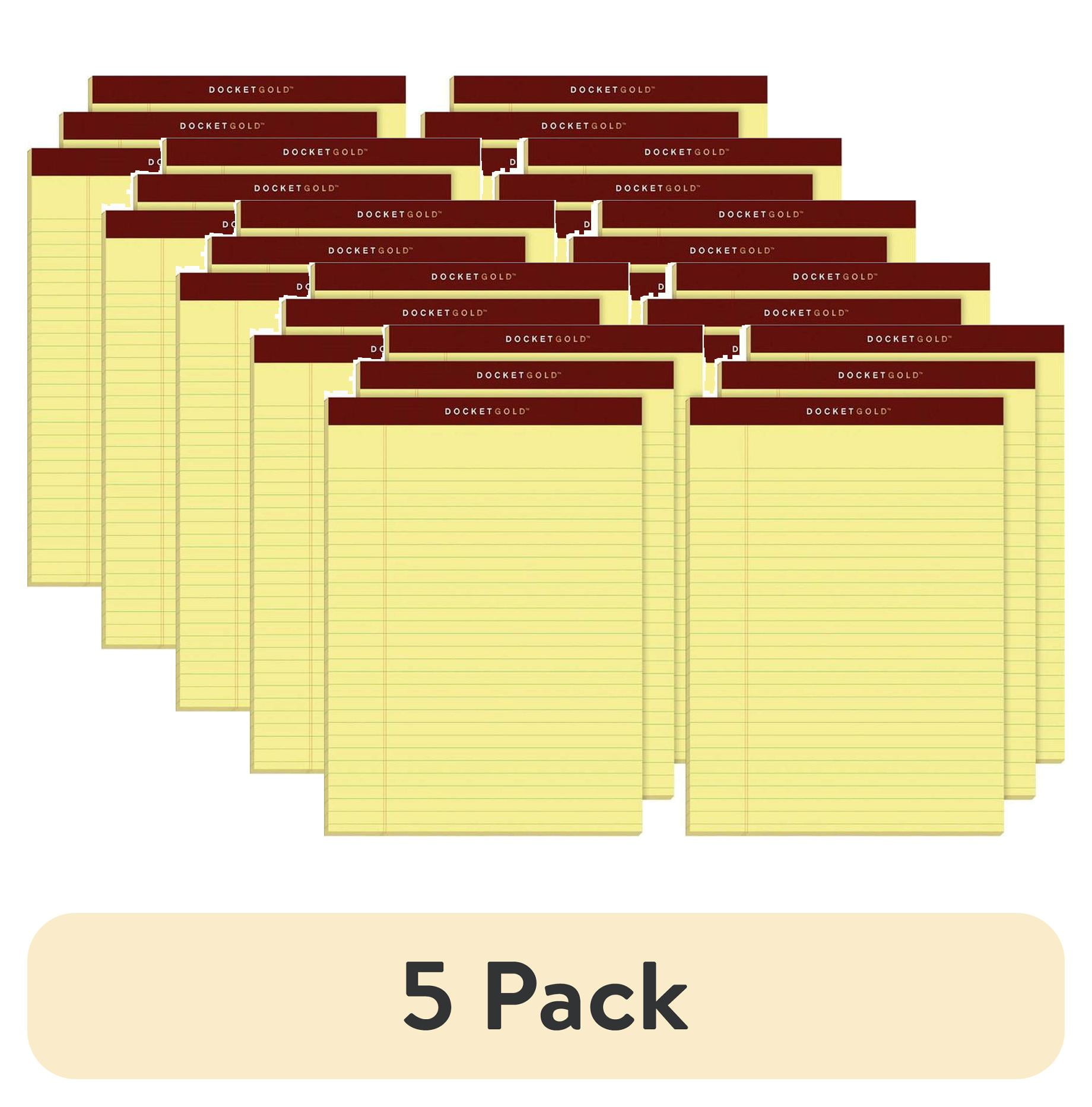 (5 pack) TOPS, TOP63956, Docket Gold Legal Pads - Letter, 6 / Pack ...